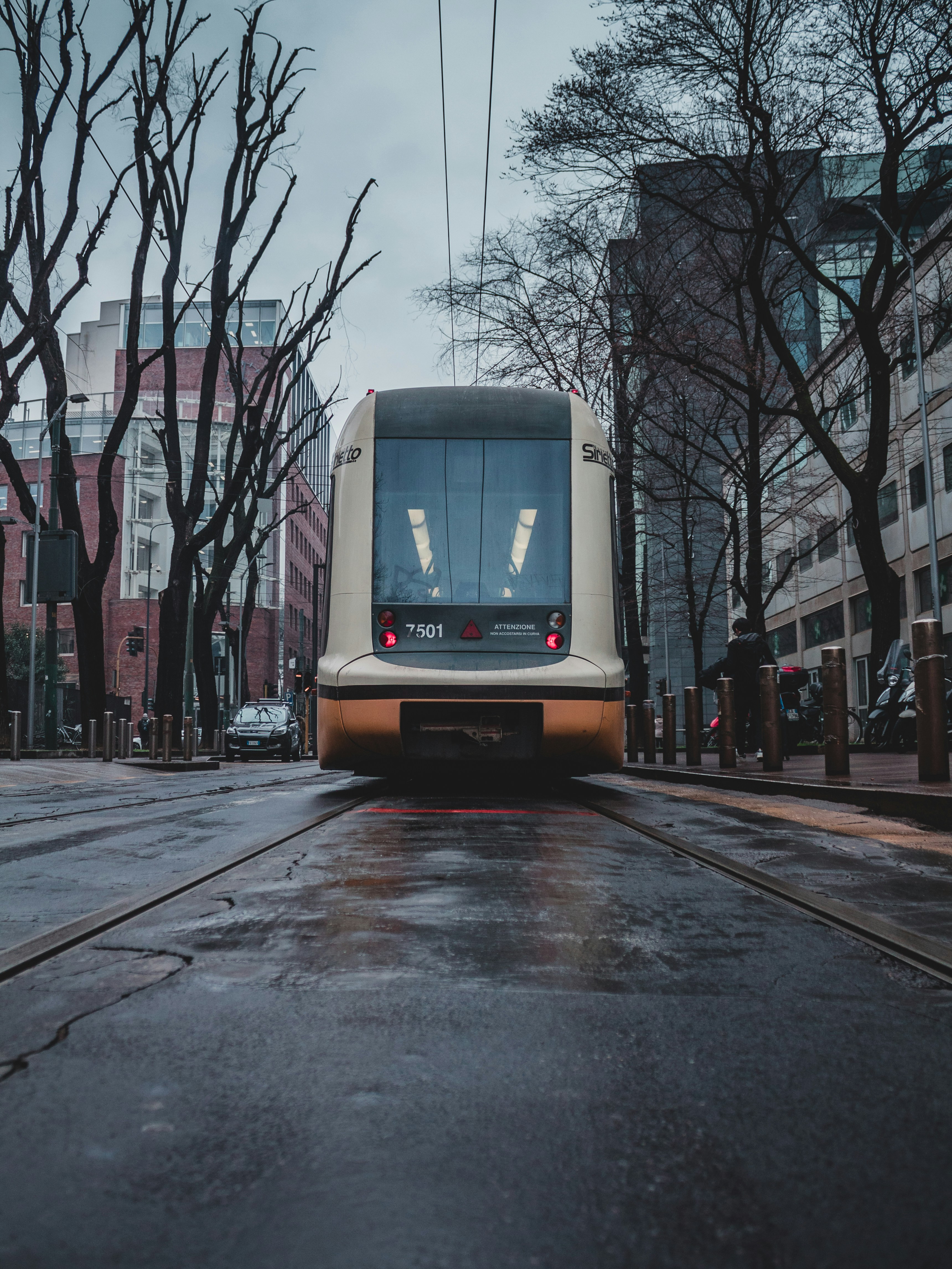 White and orange tram on road during daytime photo – Free Grey Image on ...