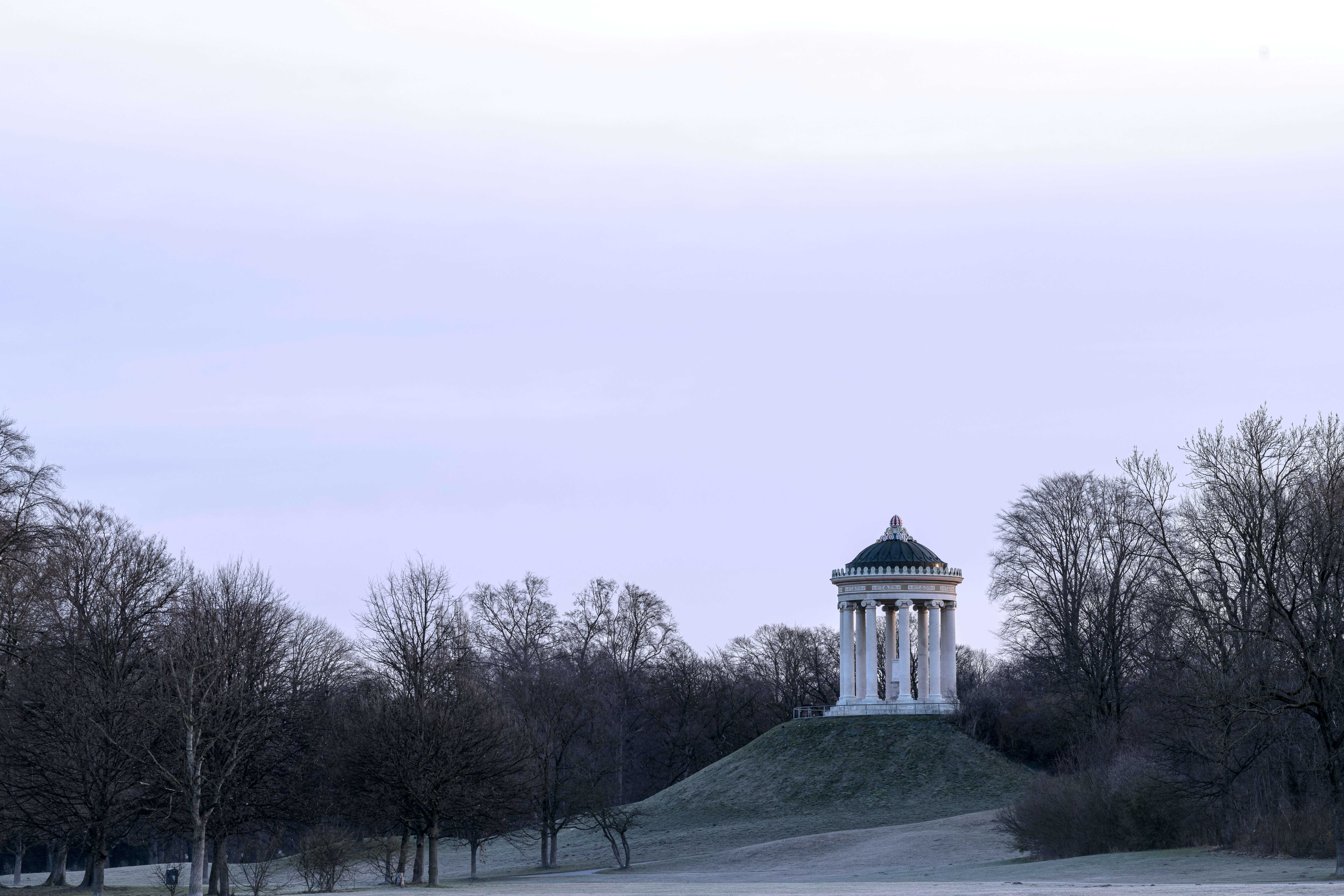 Blue Hour Sentinel: The Hilltop Pavilion in a Quiet Winter Park