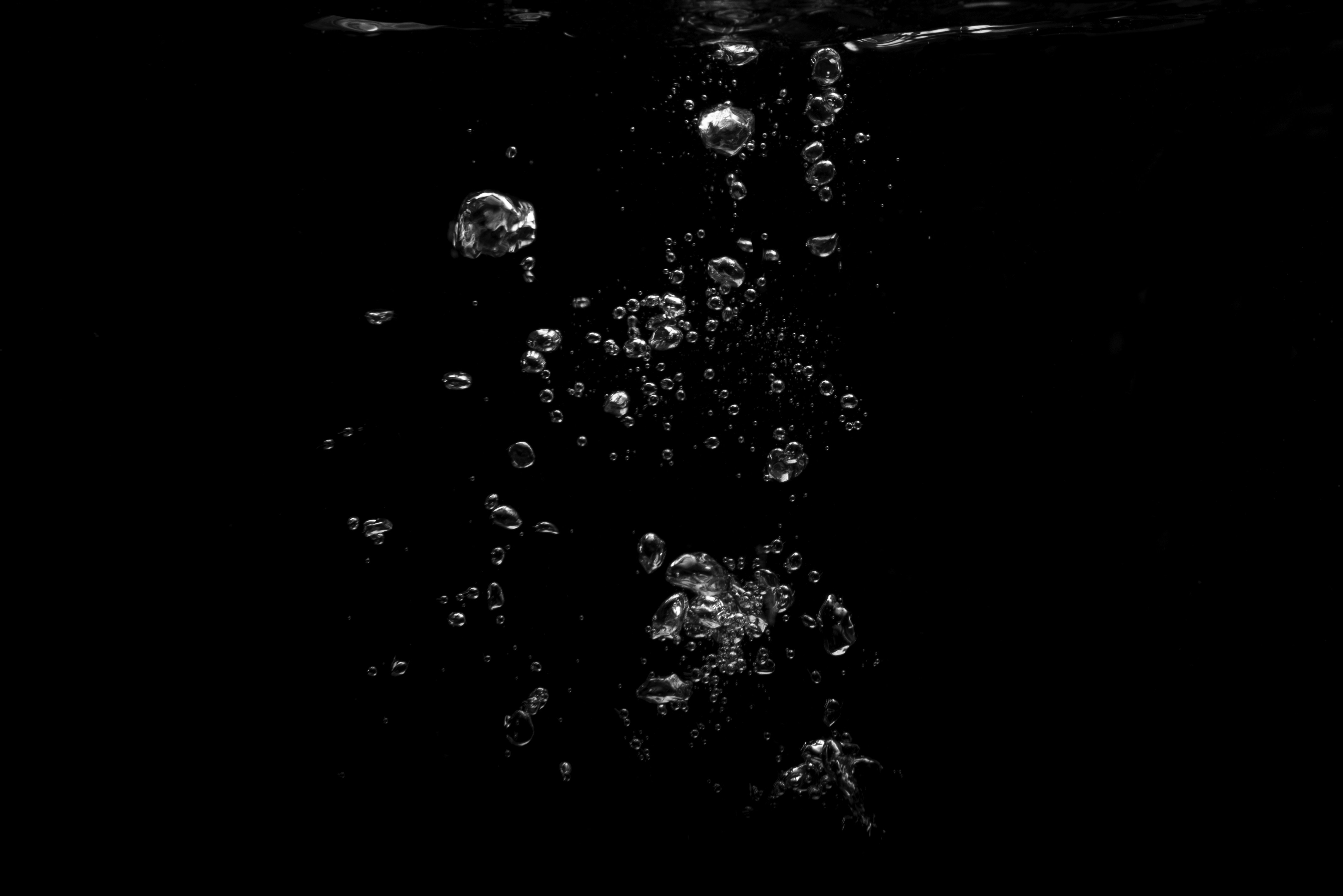 Underwater Bubbles Black And White