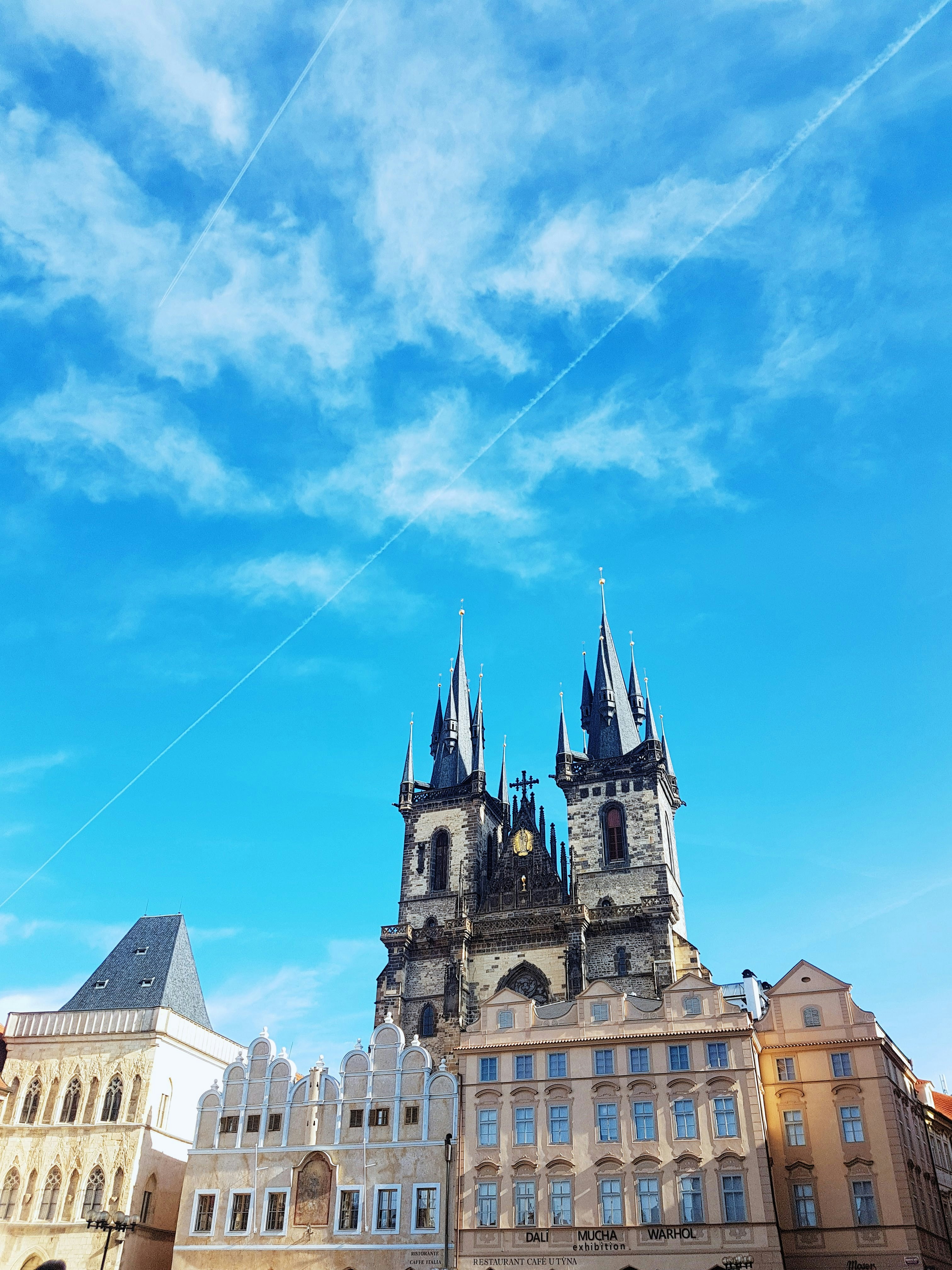 Gothic Spires Above a European Square