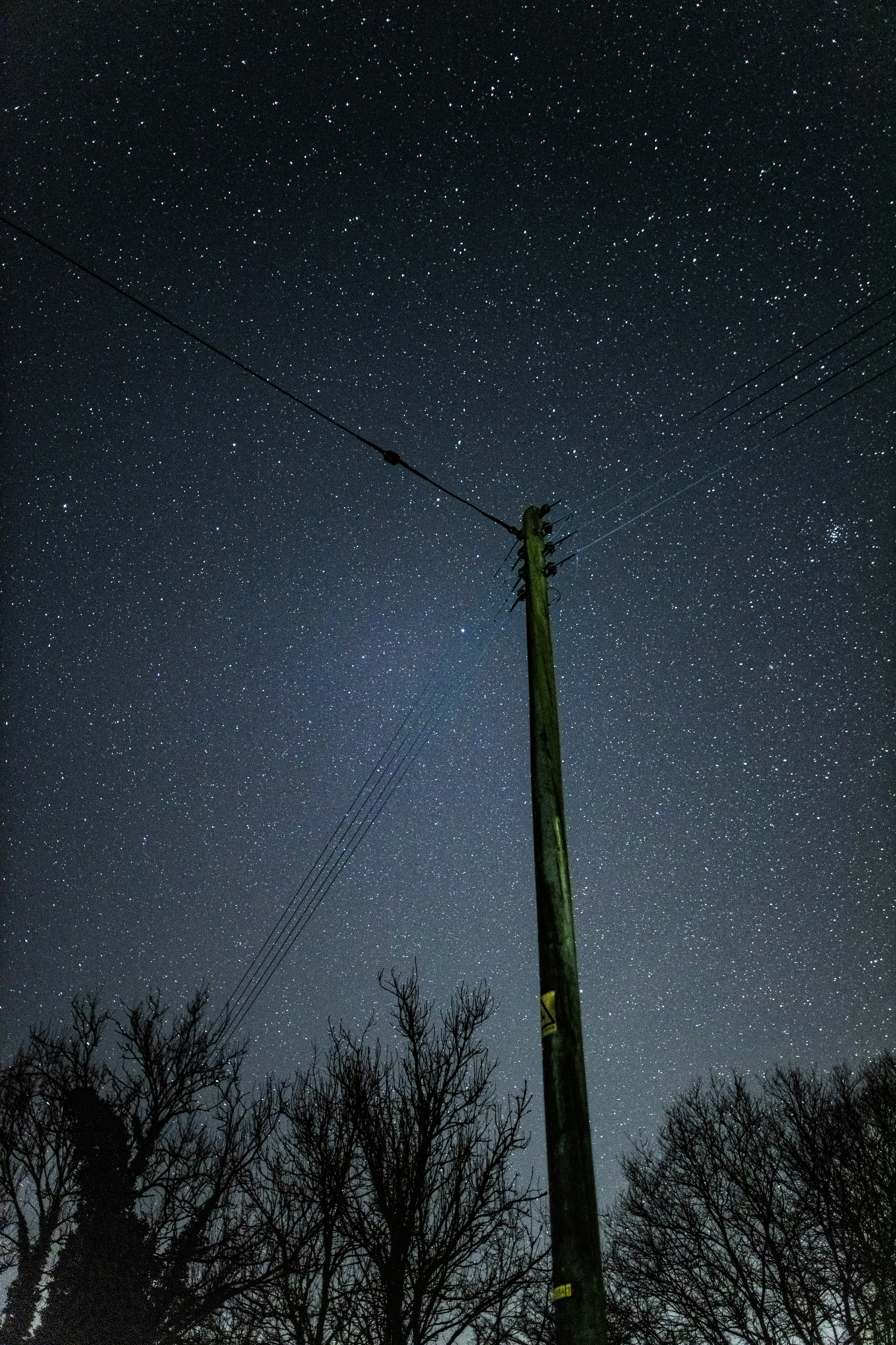 Black electric post under blue sky during night time photo – Free Uk ...