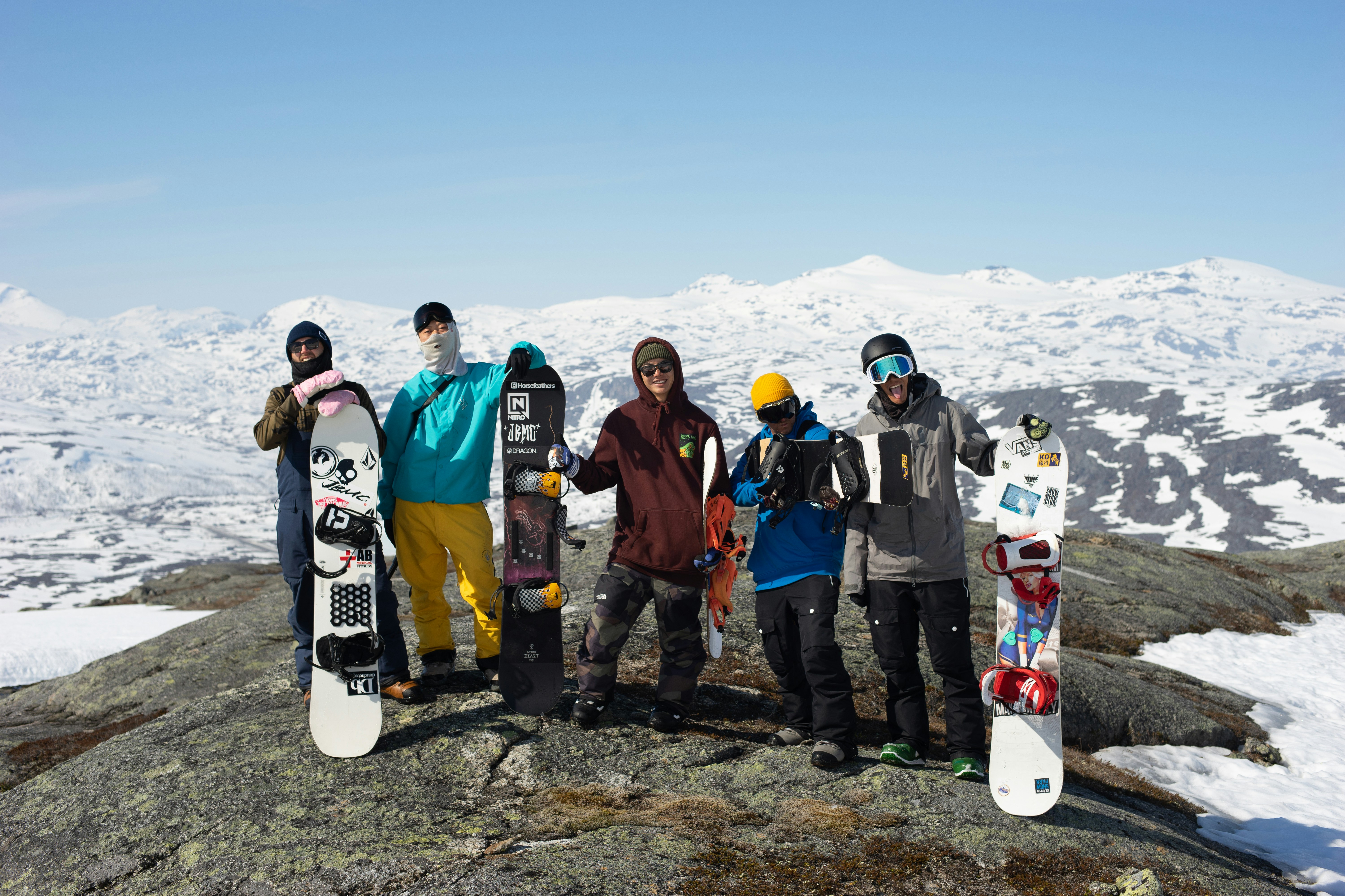 Group of people wearing blue and red helmet and blue helmet standing on ...