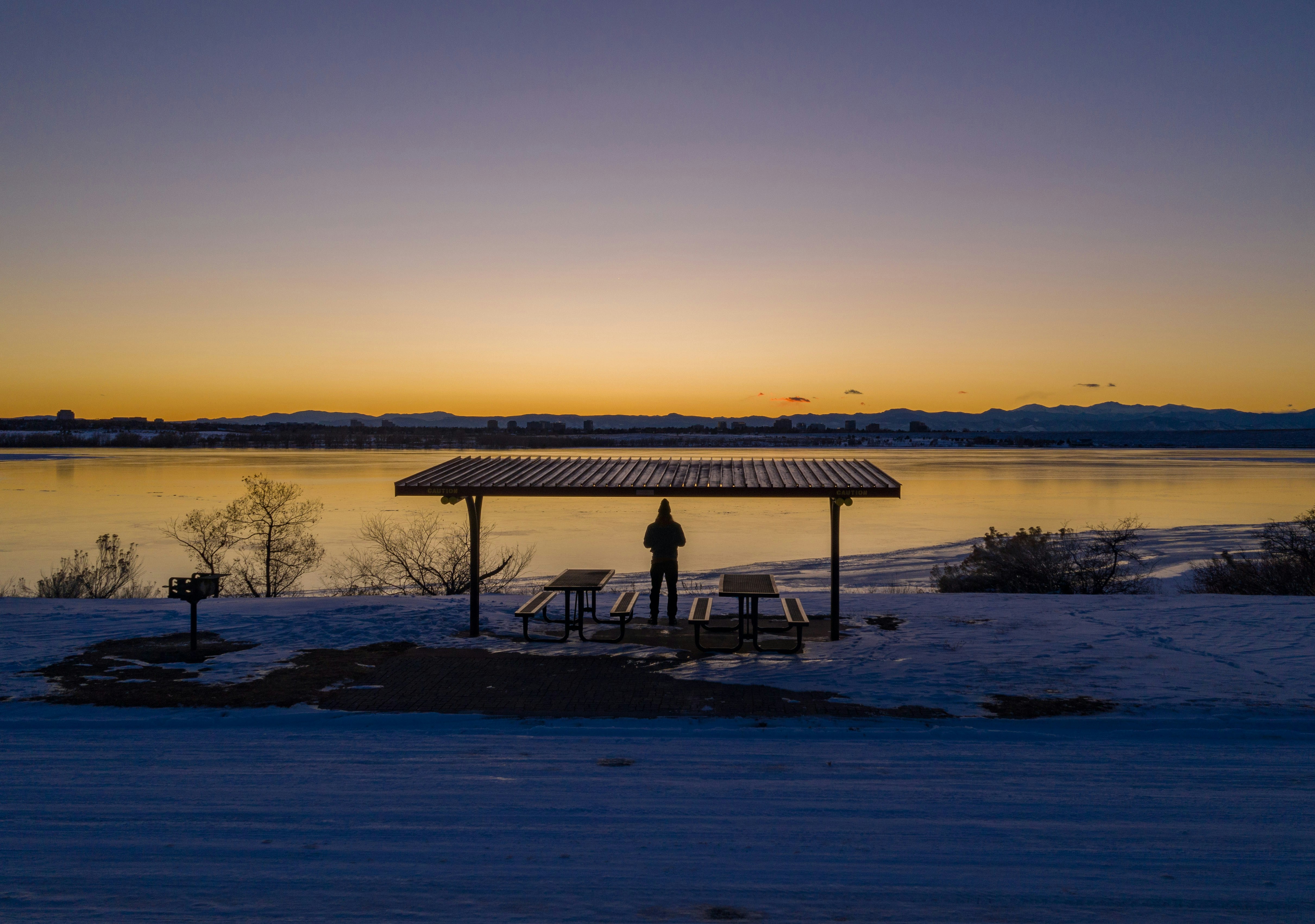 Solitary Contemplation by the Lakeside