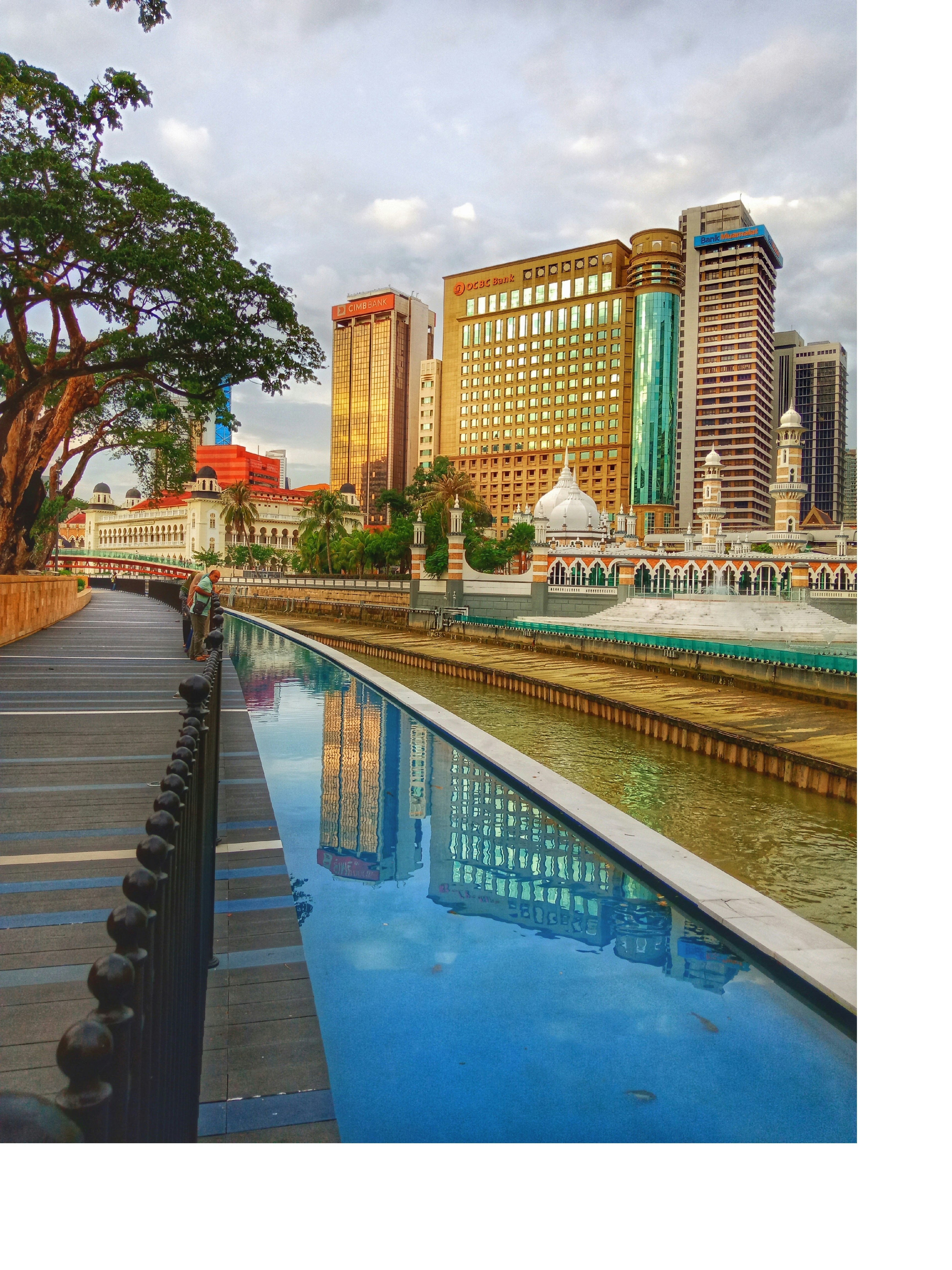Riverwalk Reflections: A Skyline in Glass and Water