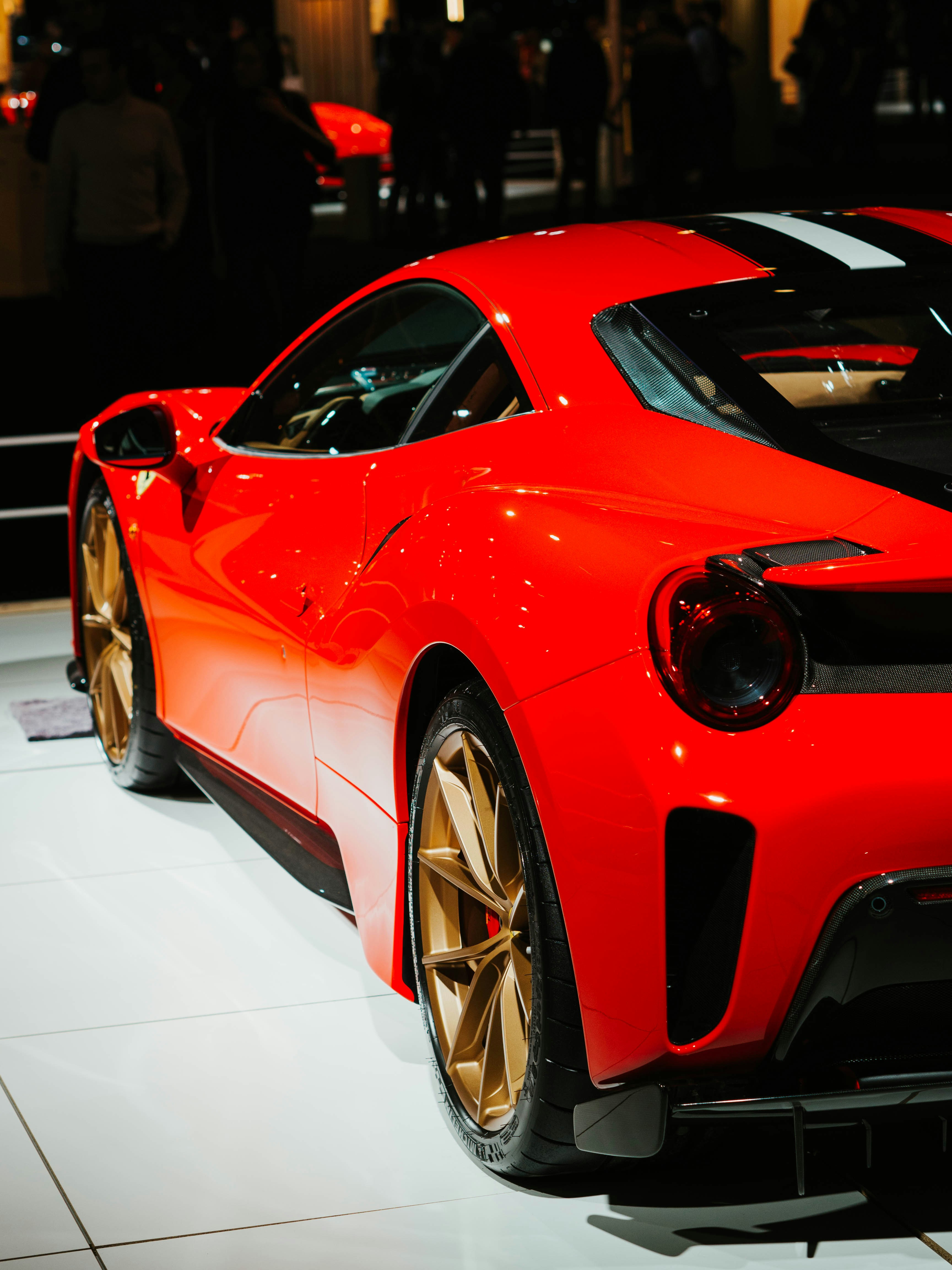 Red ferrari 458 italia parked on white floor tiles photo – Free Red ...