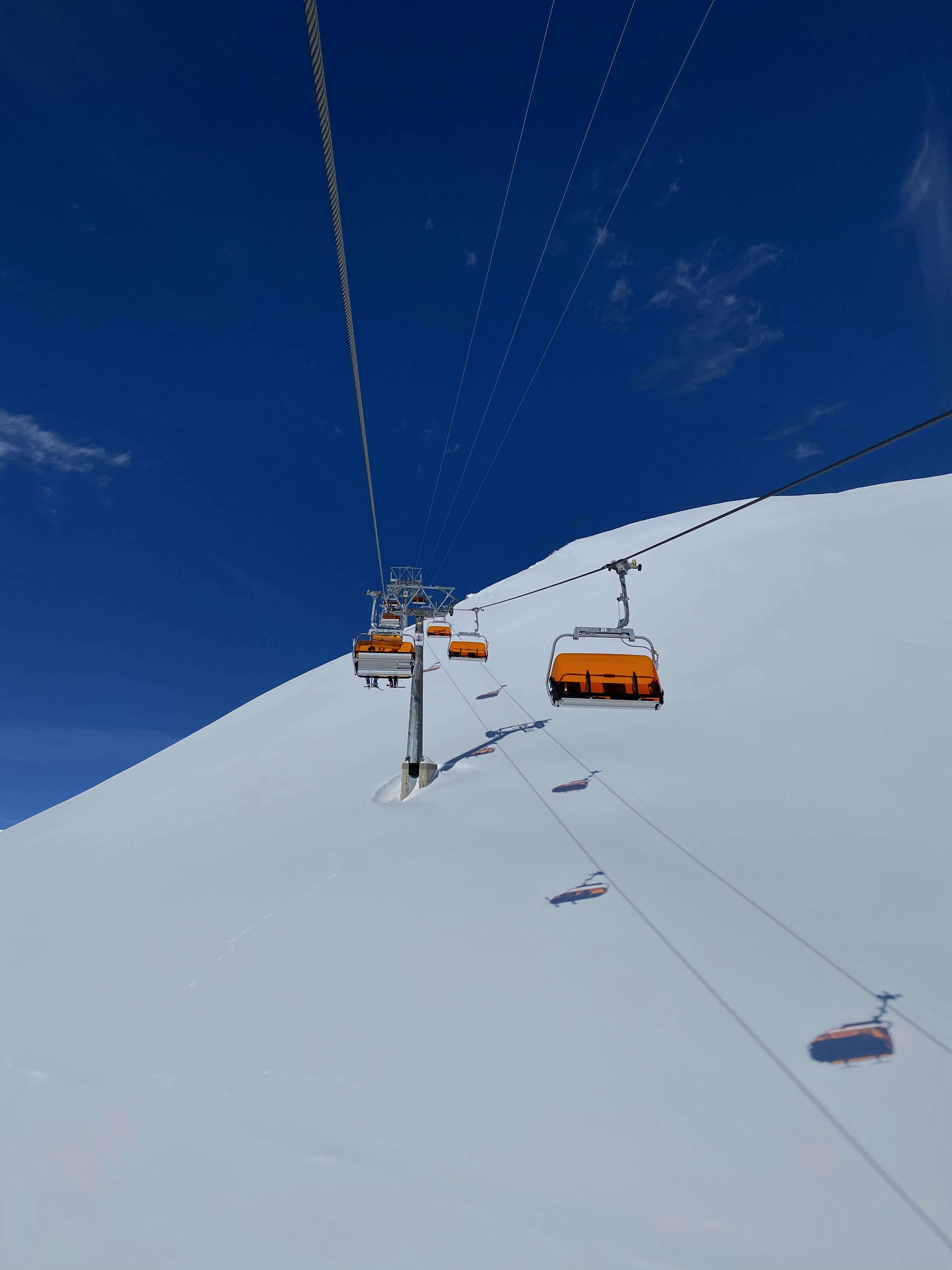 Orange and white cable car under blue sky during daytime photo – Free ...