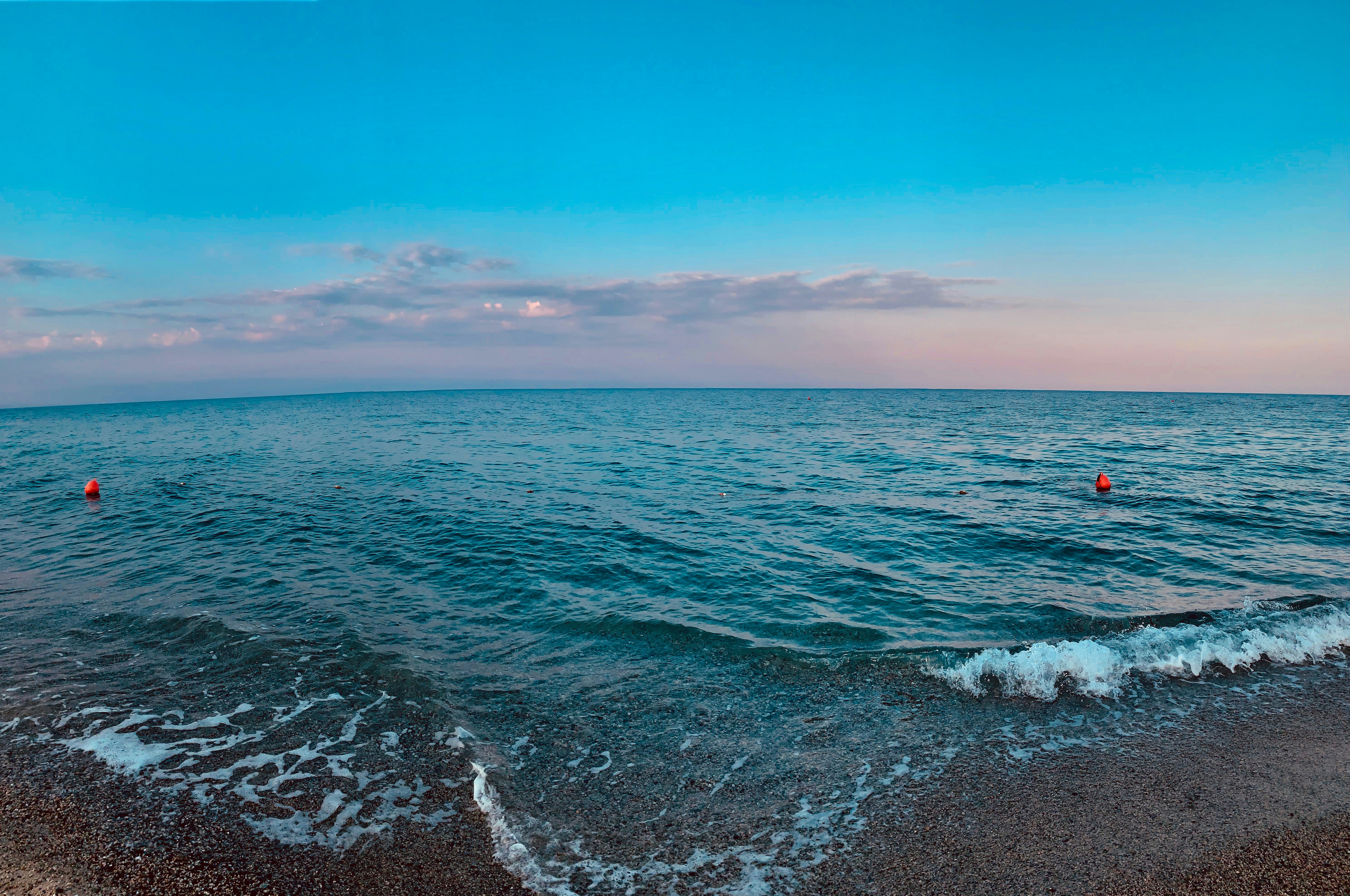 Twilight Waves Gently Embrace the Shore