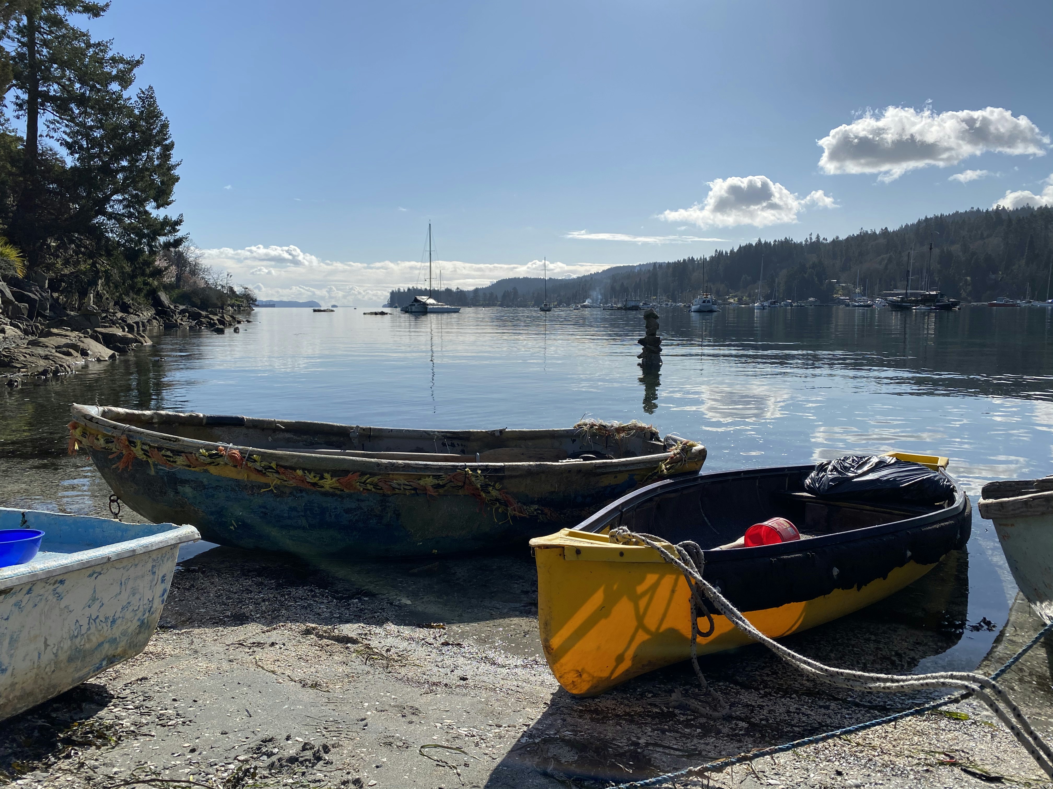 Brown and black boat on beach shore during daytime photo – Free Canada ...