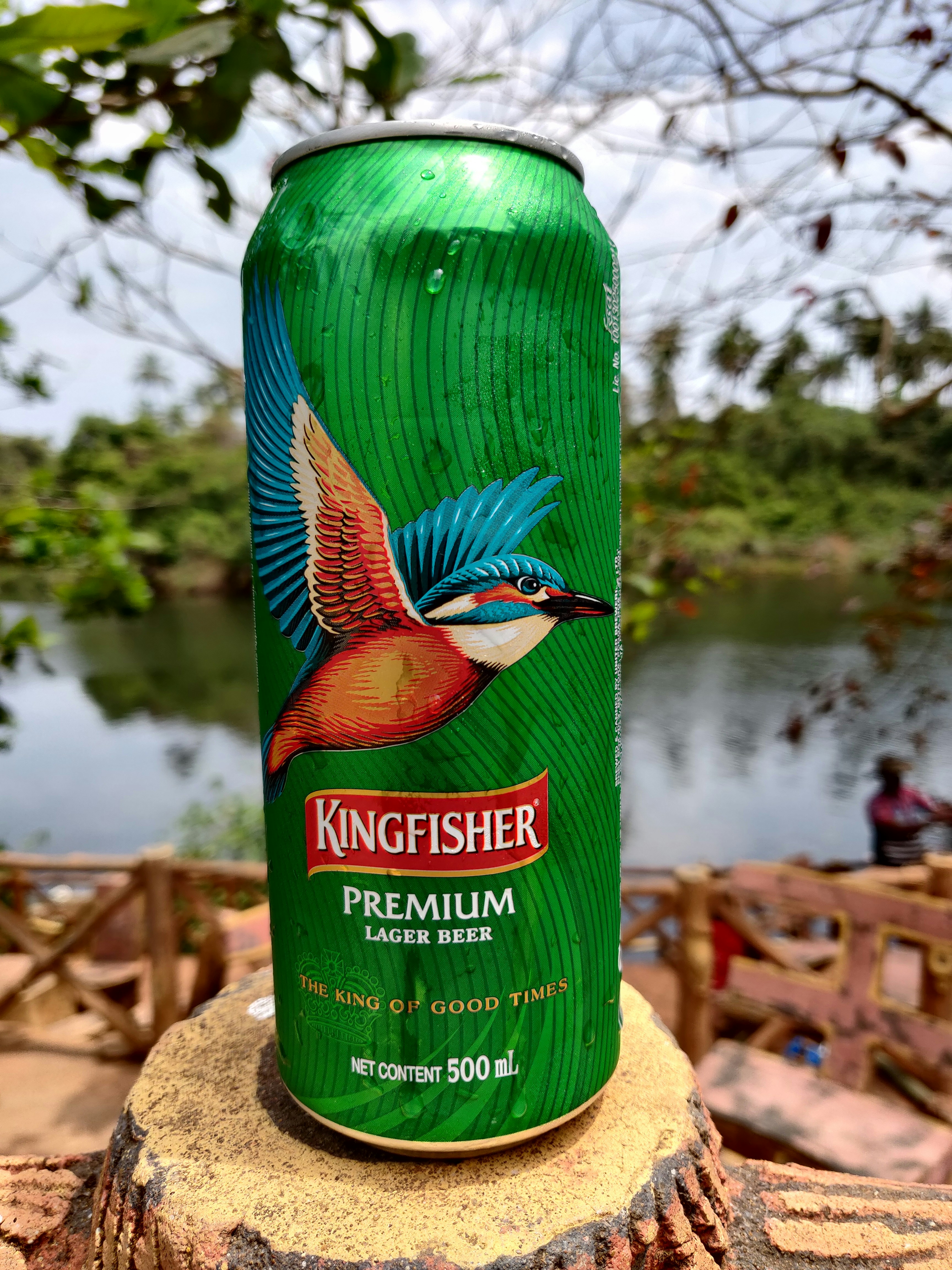 green and blue labeled bottle