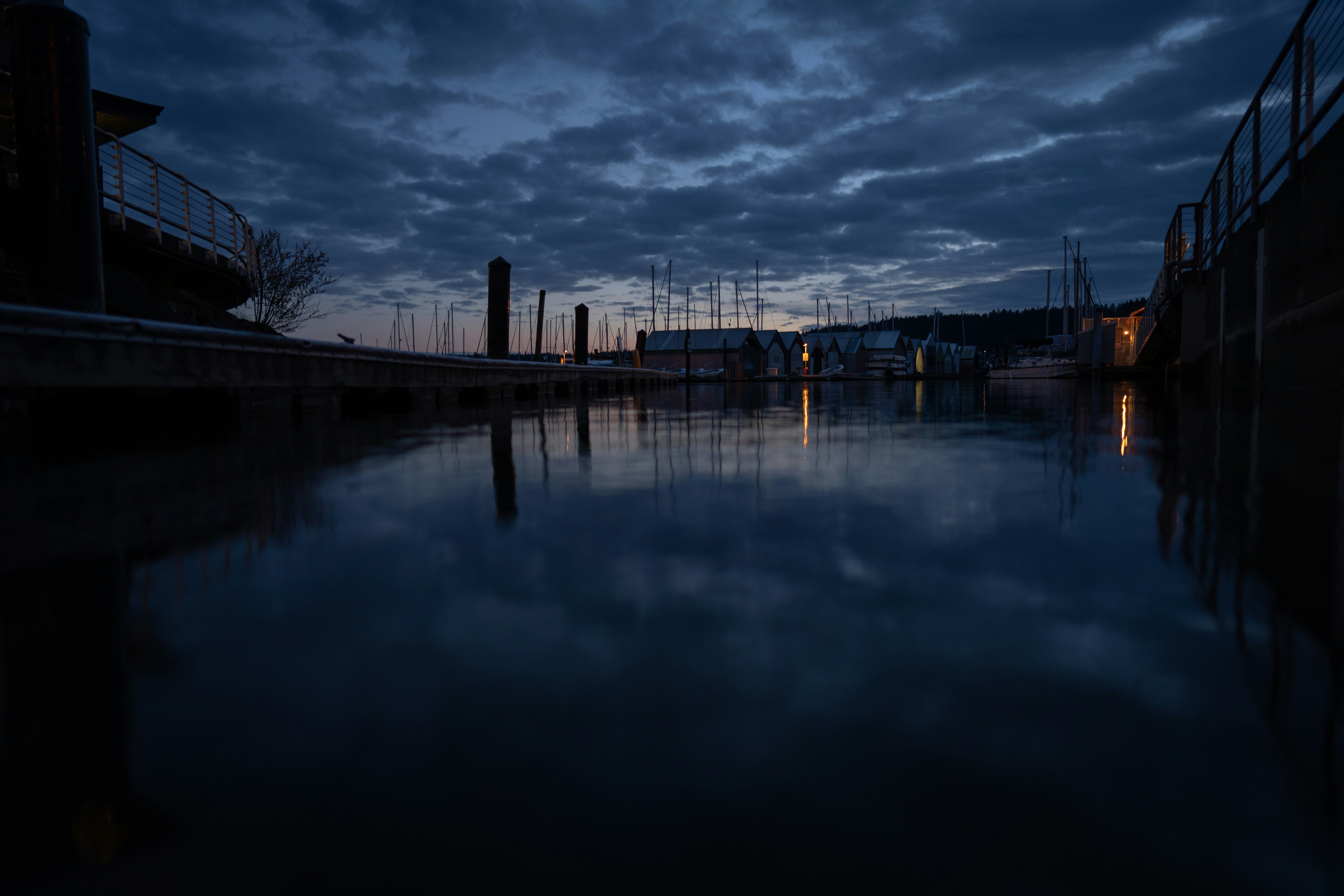 Brown wooden dock on lake under cloudy sky during daytime photo – Free ...