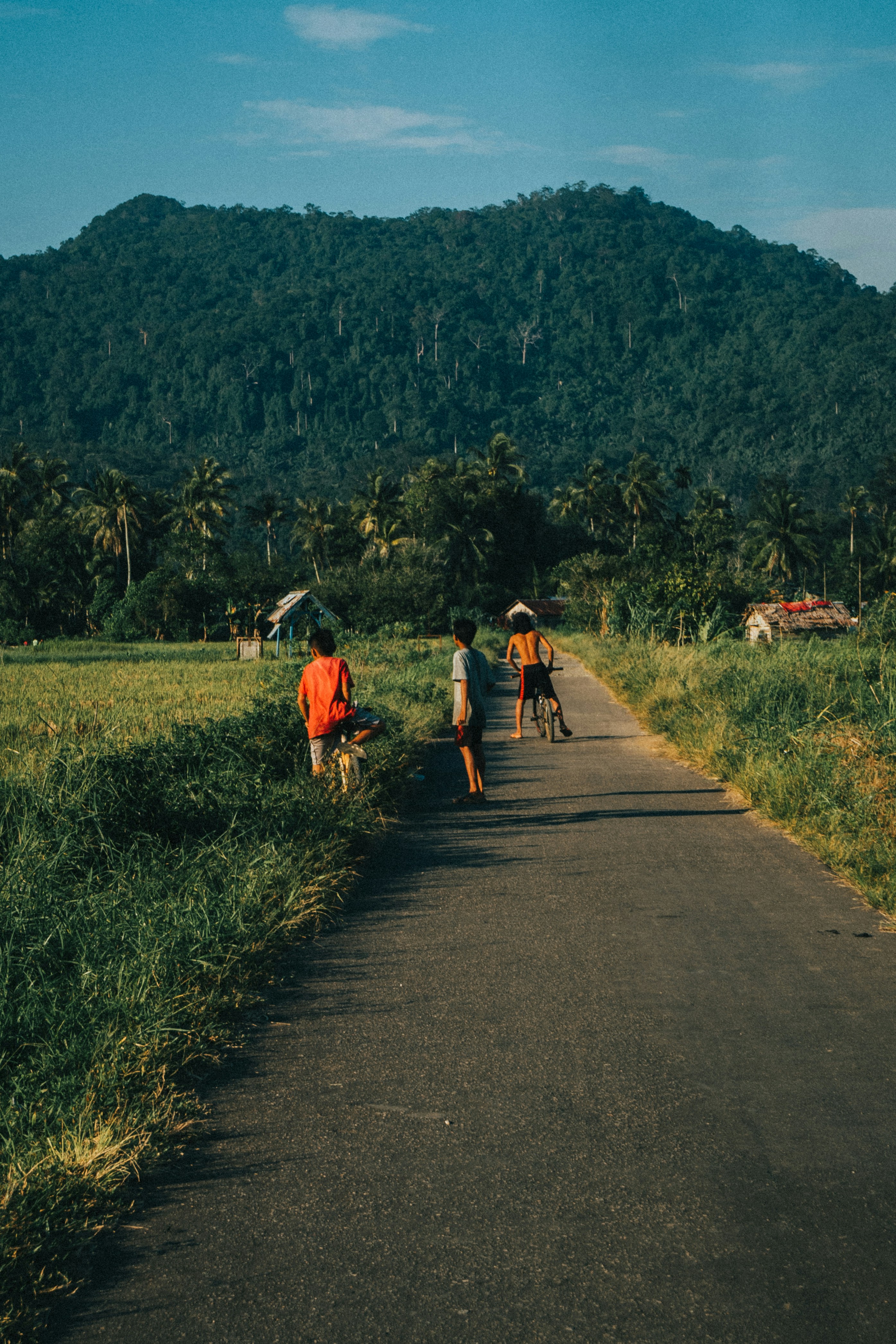 Kids playing in the field
