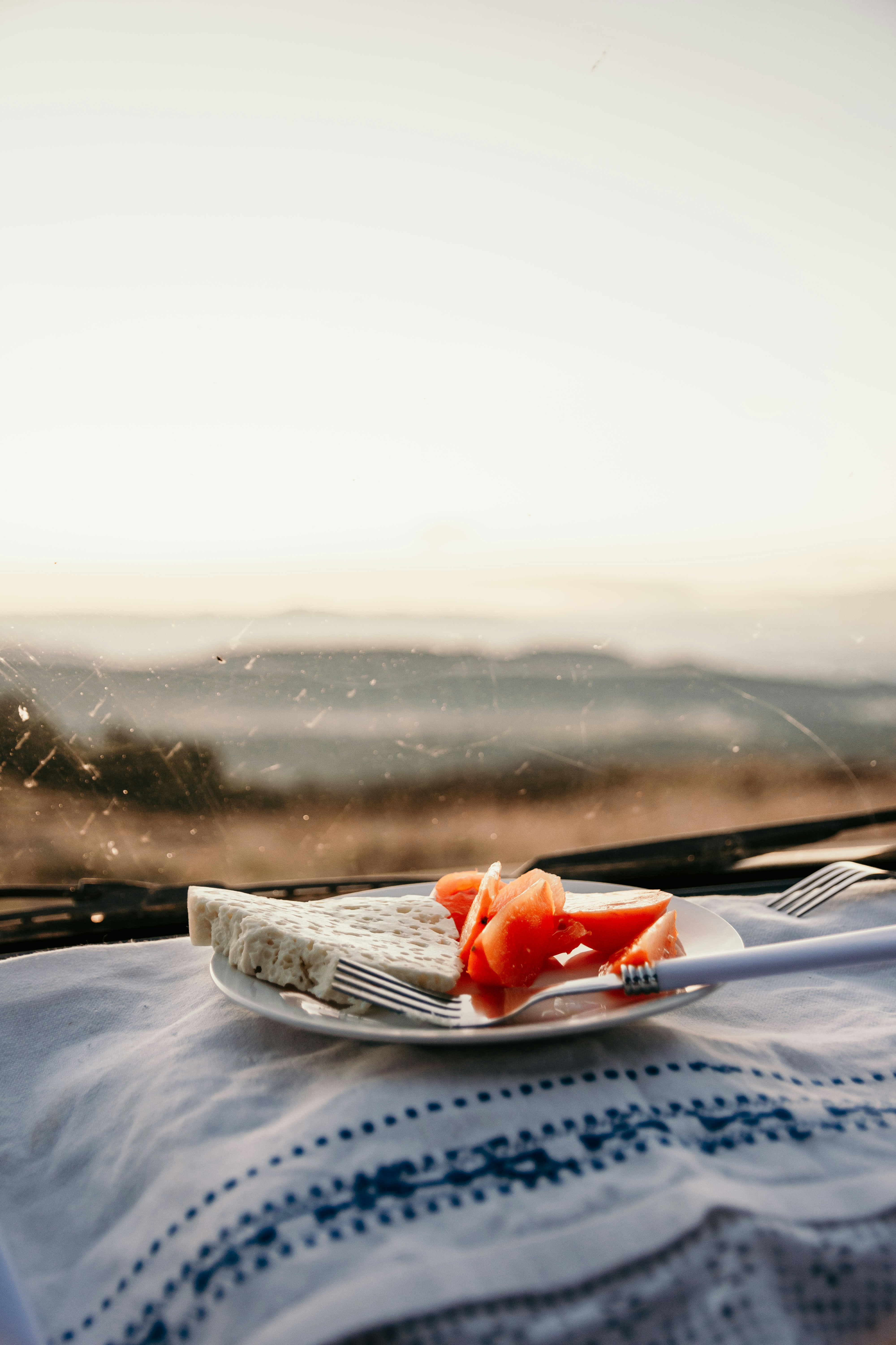A lovely warming breakfast on top of the mountain