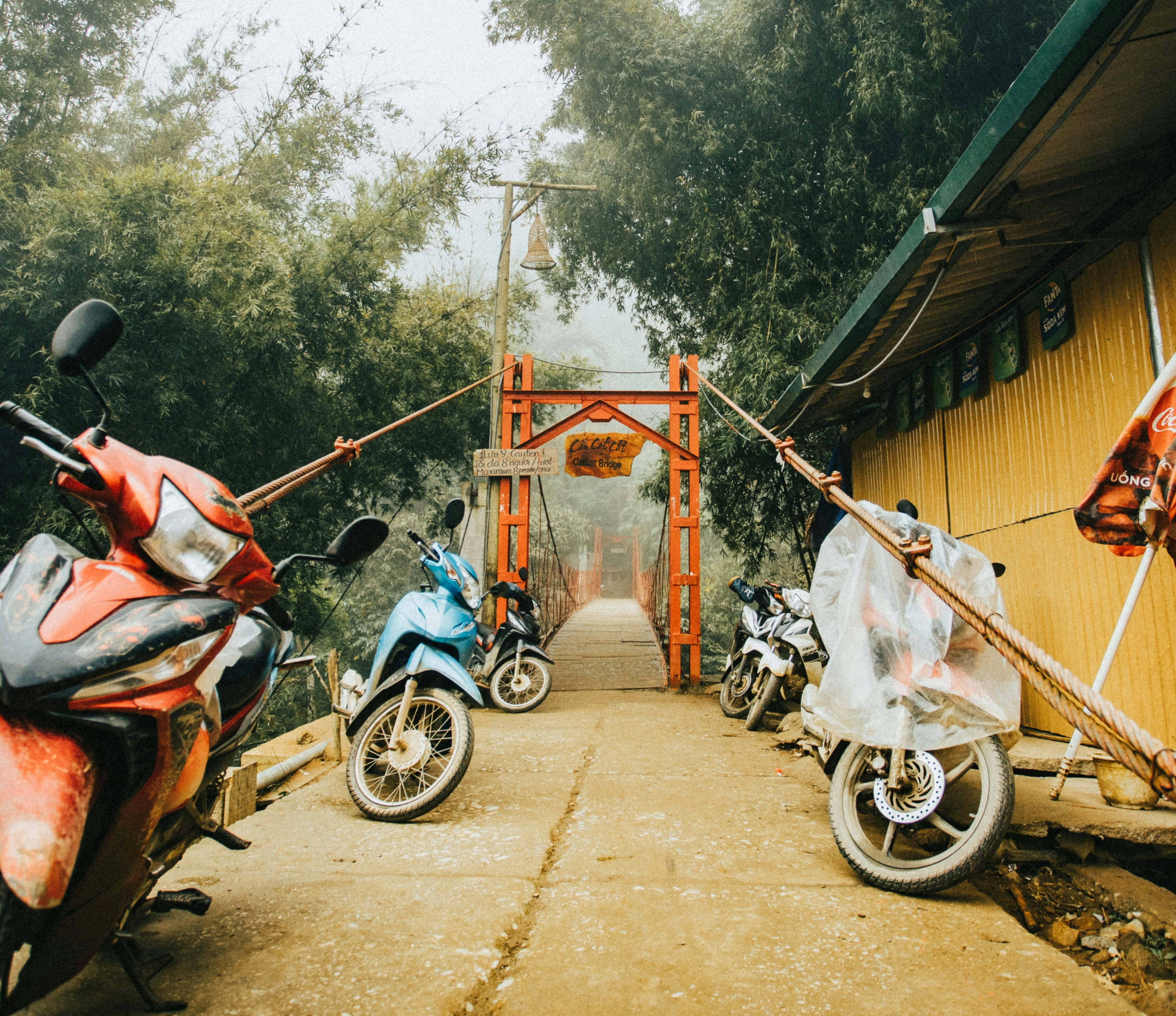 Amber Gate at the End of the Path: Scooters and Sunlit Silence