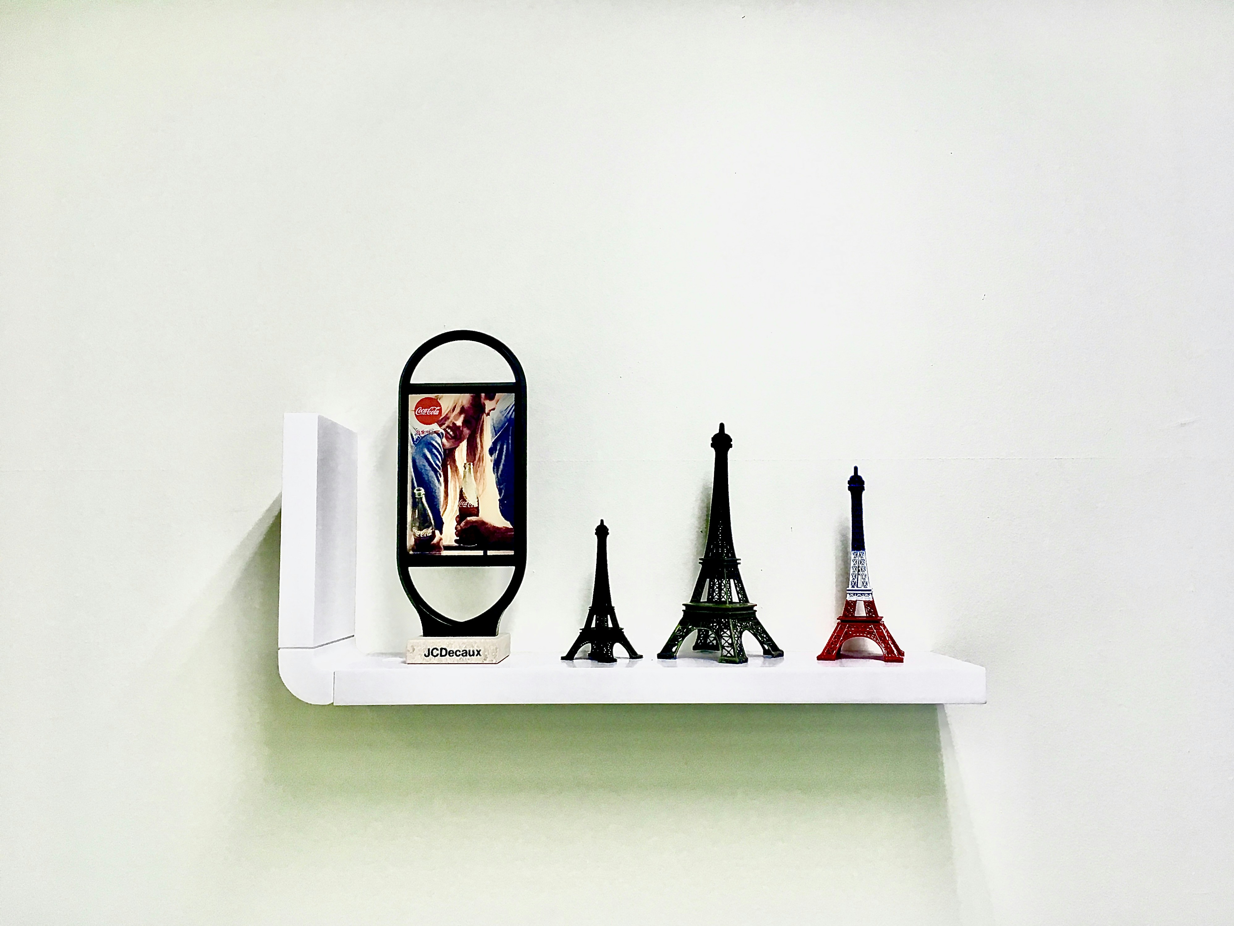 Miniature Eiffel Parade on a Floating Shelf