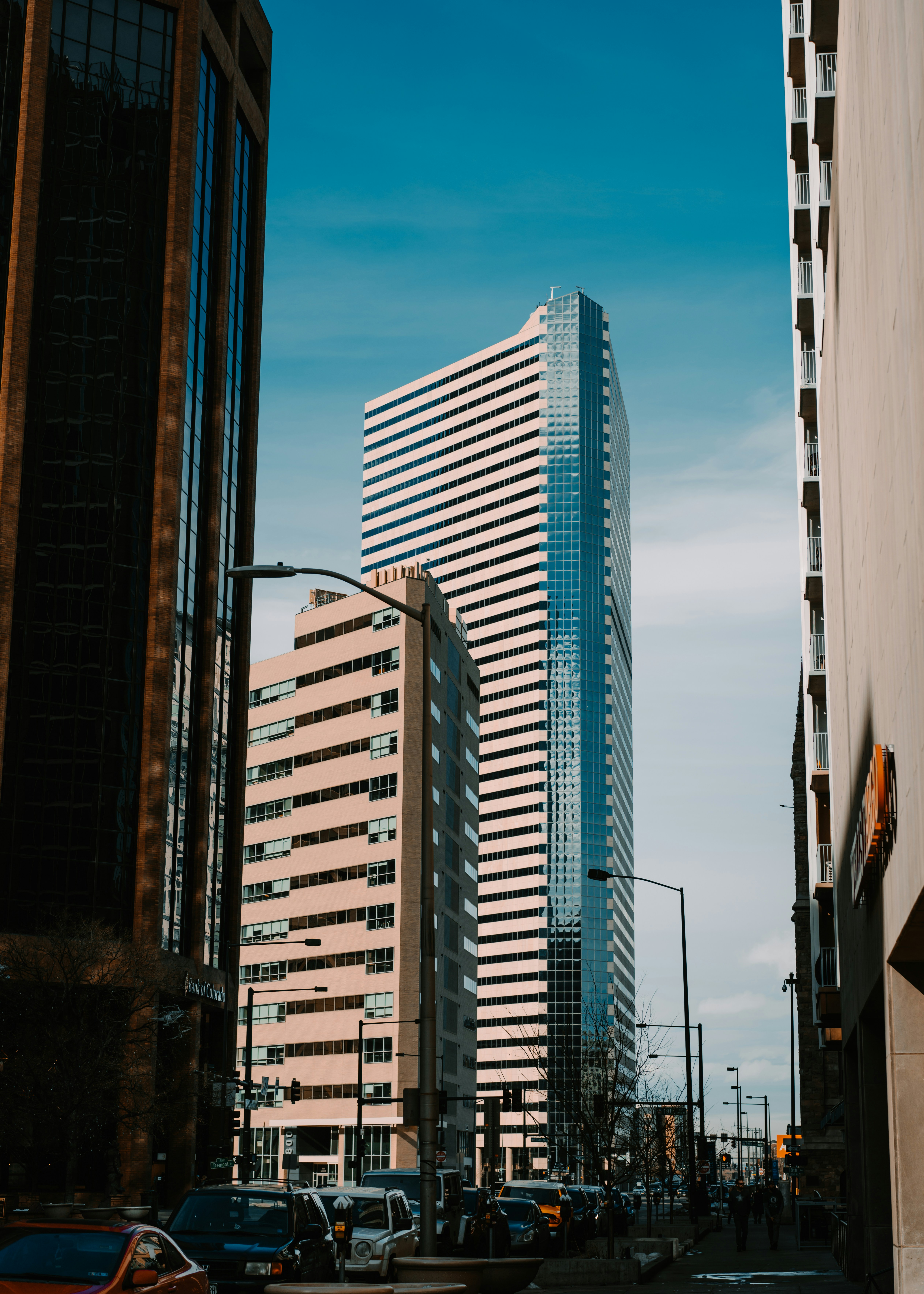 White and blue high rise buildings photo – Free Office building Image ...