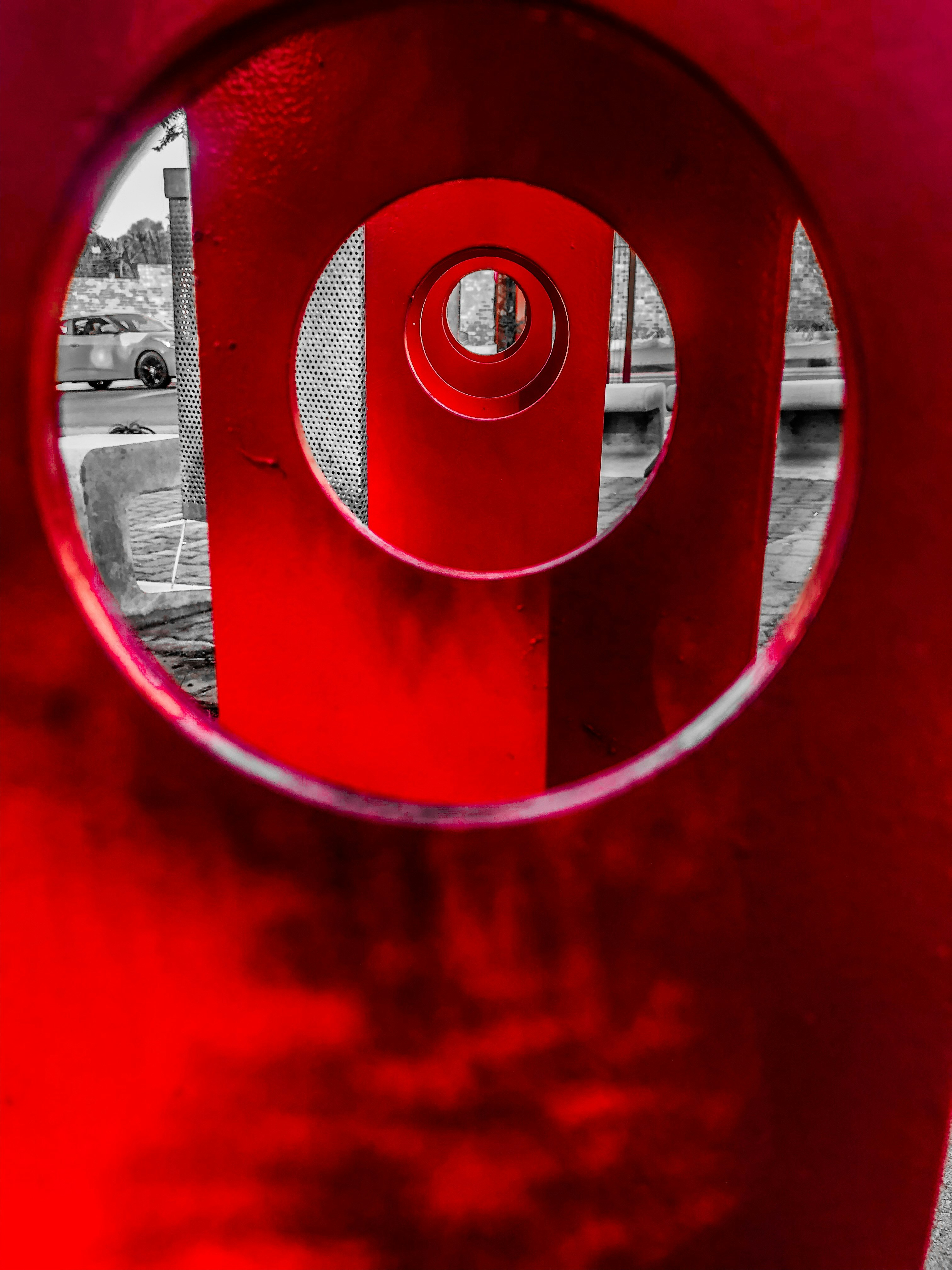 Red metal frame with red light photo – Free University road Image on ...