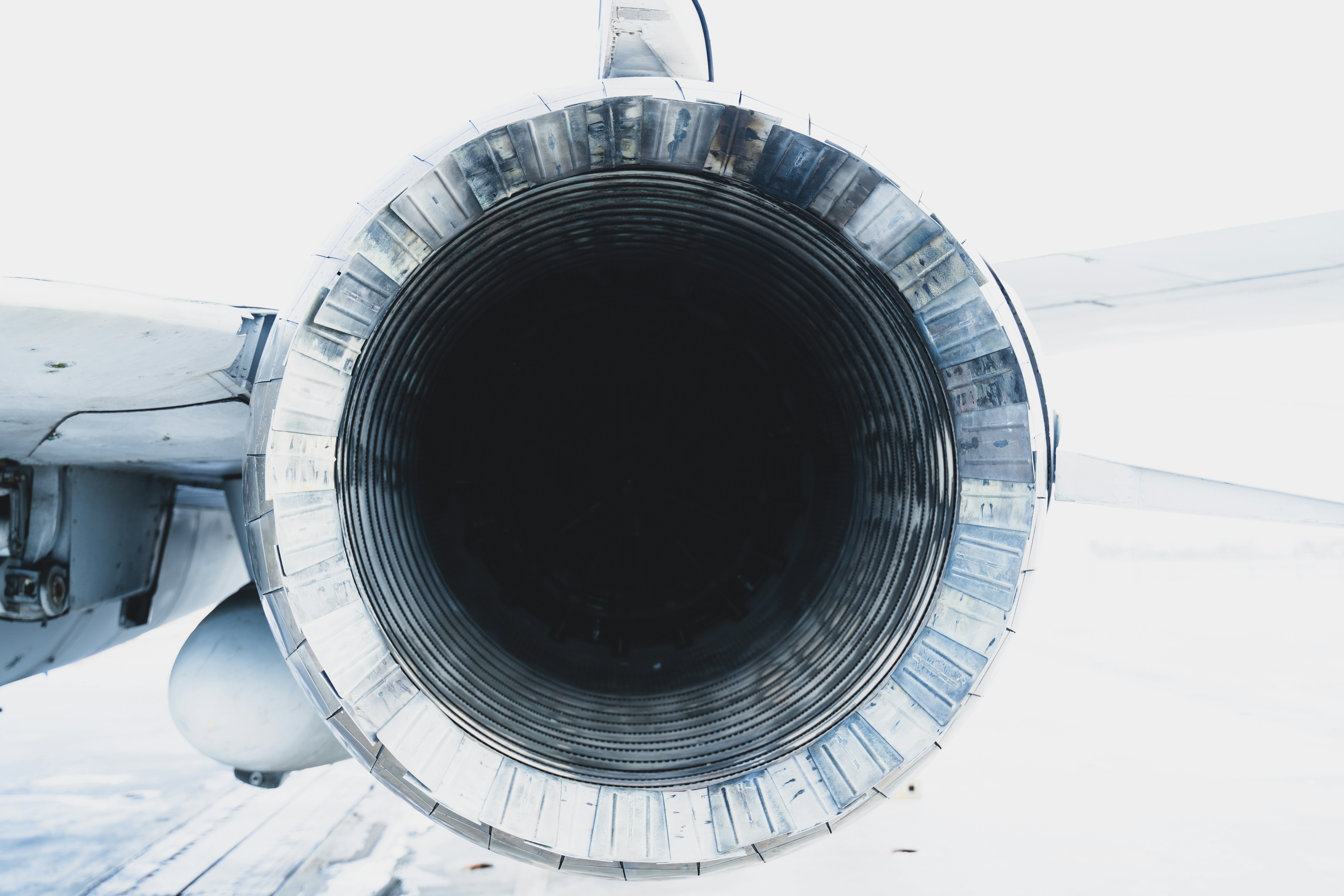 Throat of Thunder: A Close-Up of a Jet Engine Intake