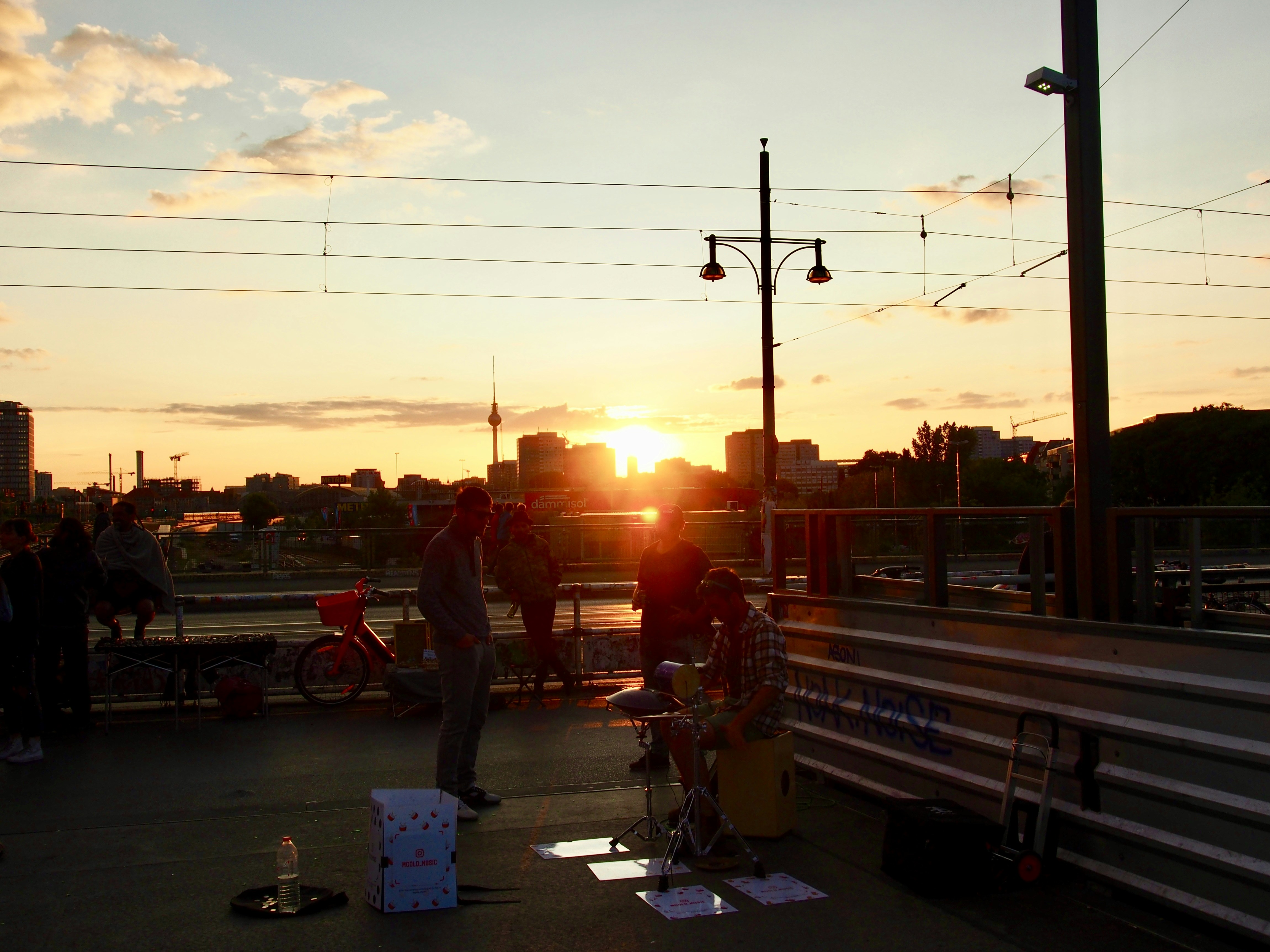 Sunset Stroll on the City Bridge