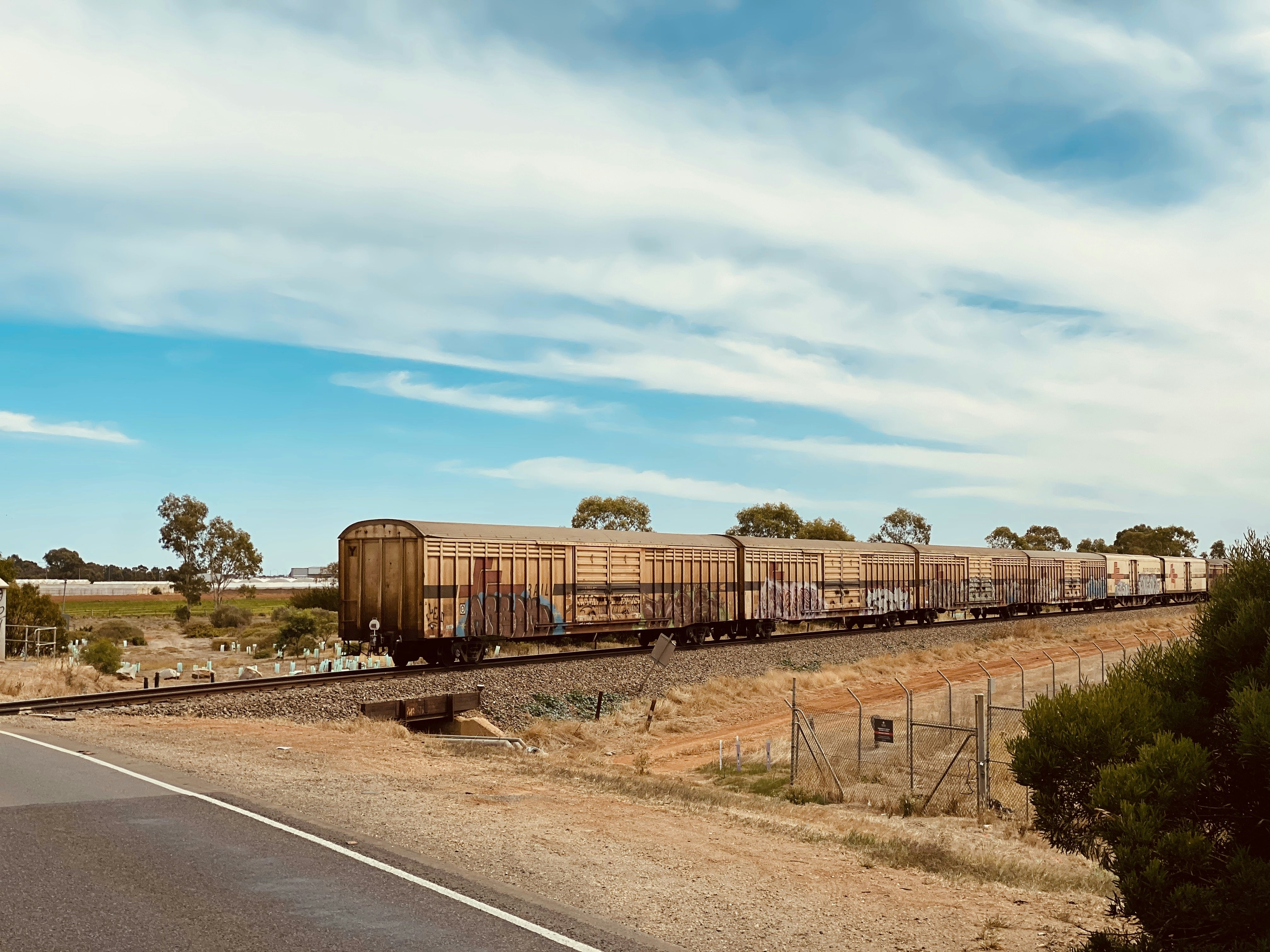 brown train on rail during daytime
