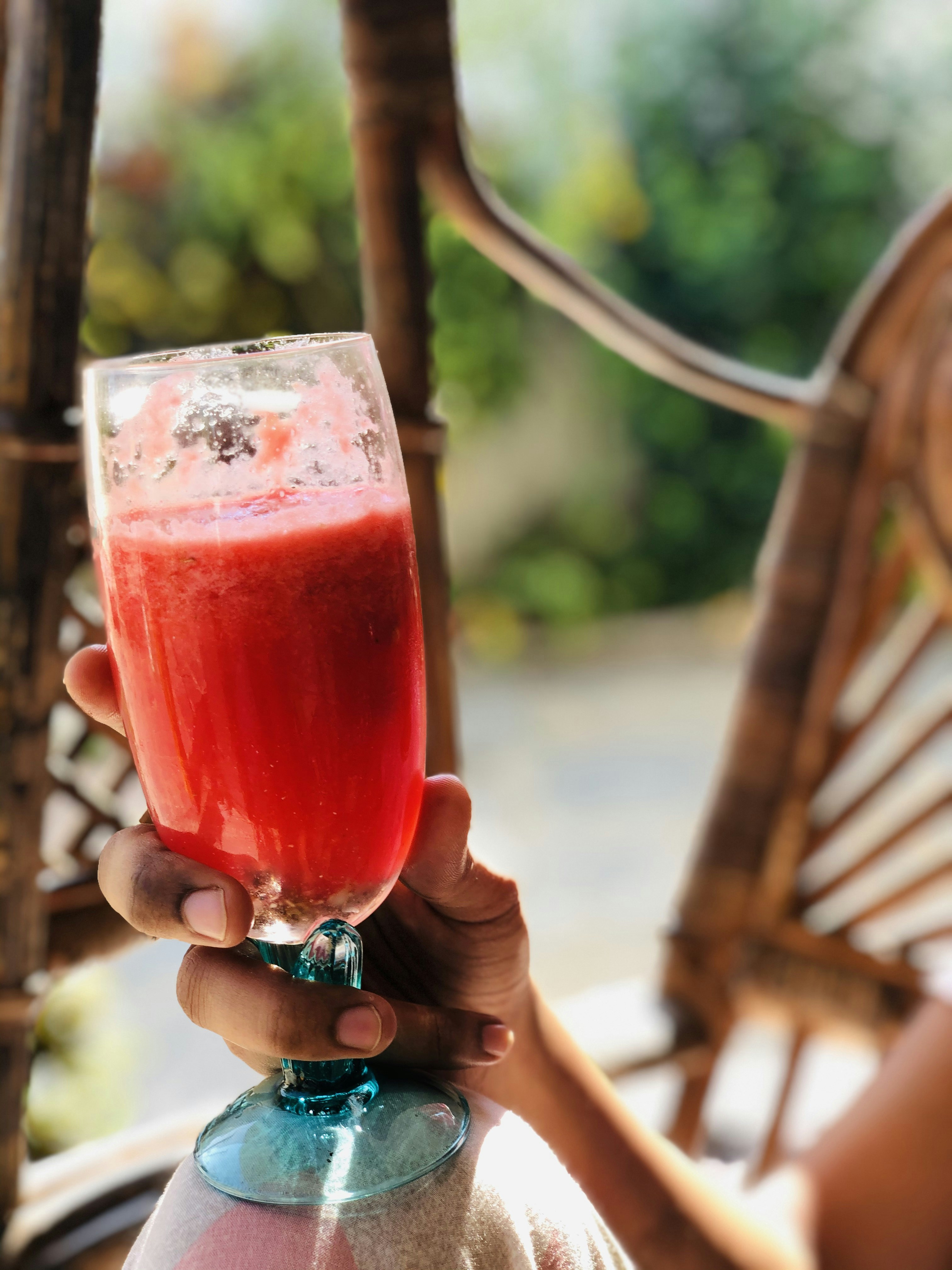 Crimson Toast: A Toast at the Edge of a Wooden Verandah