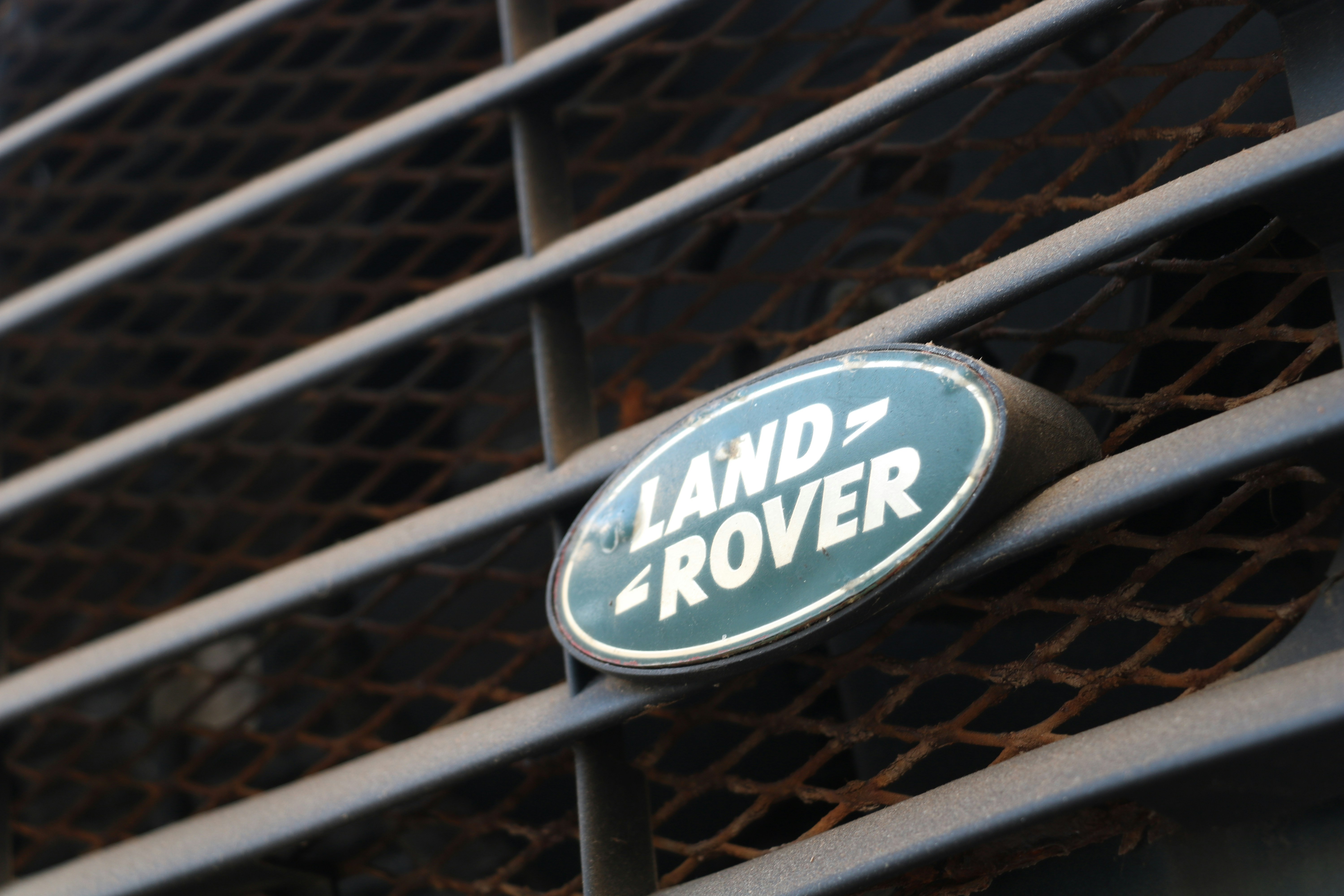 Emblem in the Grille: A Land Rover Close-Up