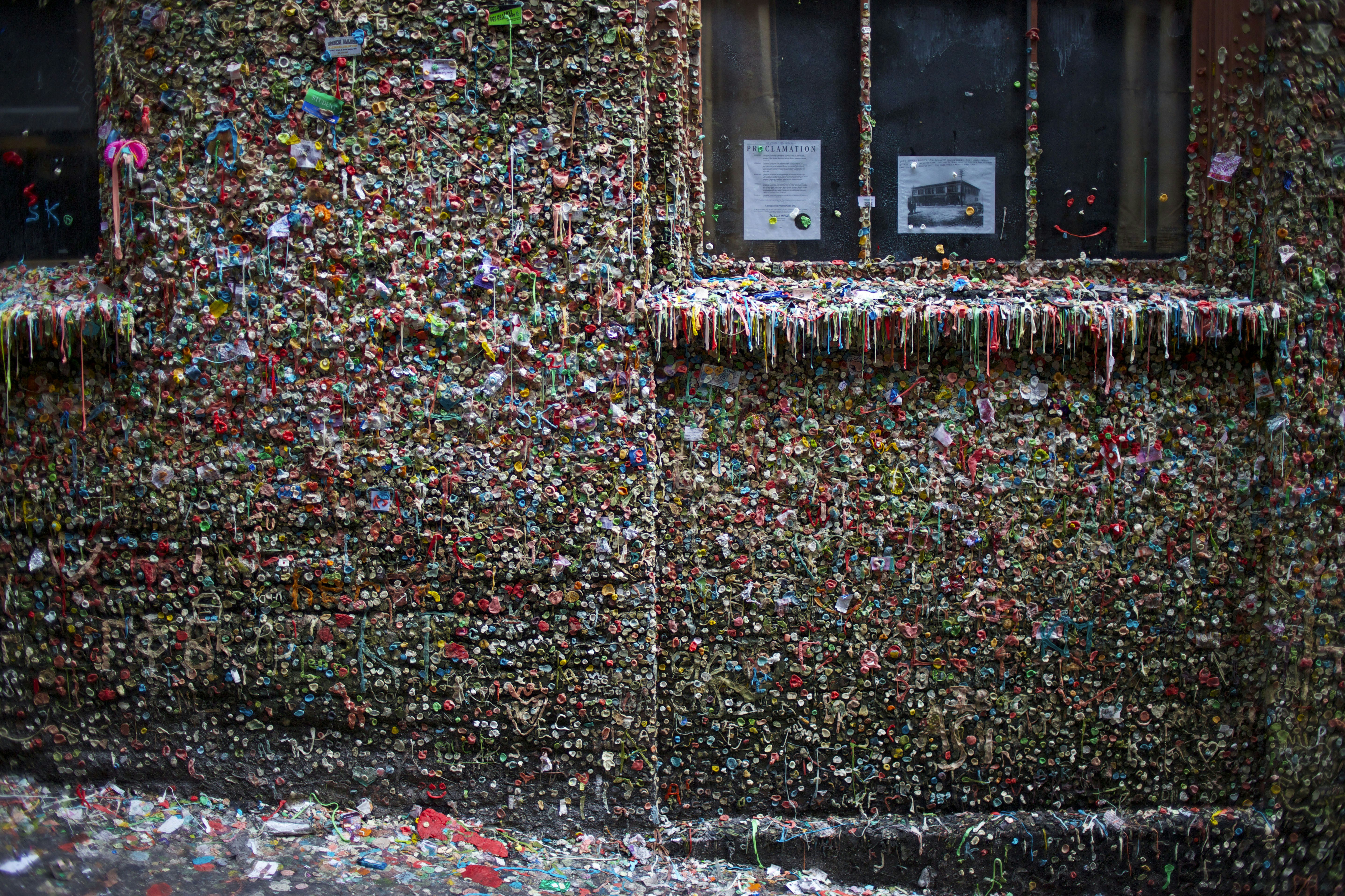 Colorful Graffiti of Glue and Chews: A Wall of Wishes