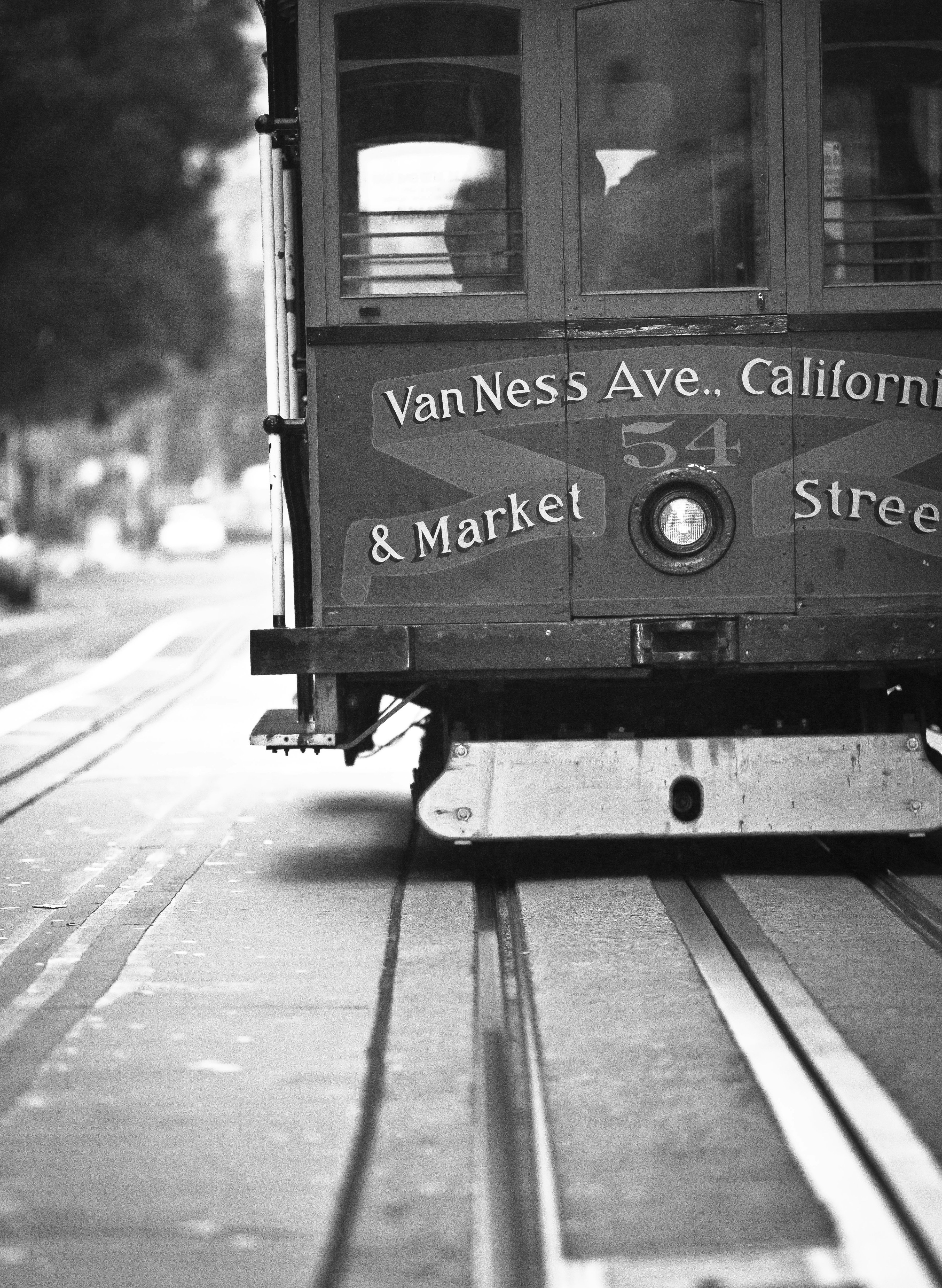 Horn and Rails: A Tram’s Still Moment at California Avenue