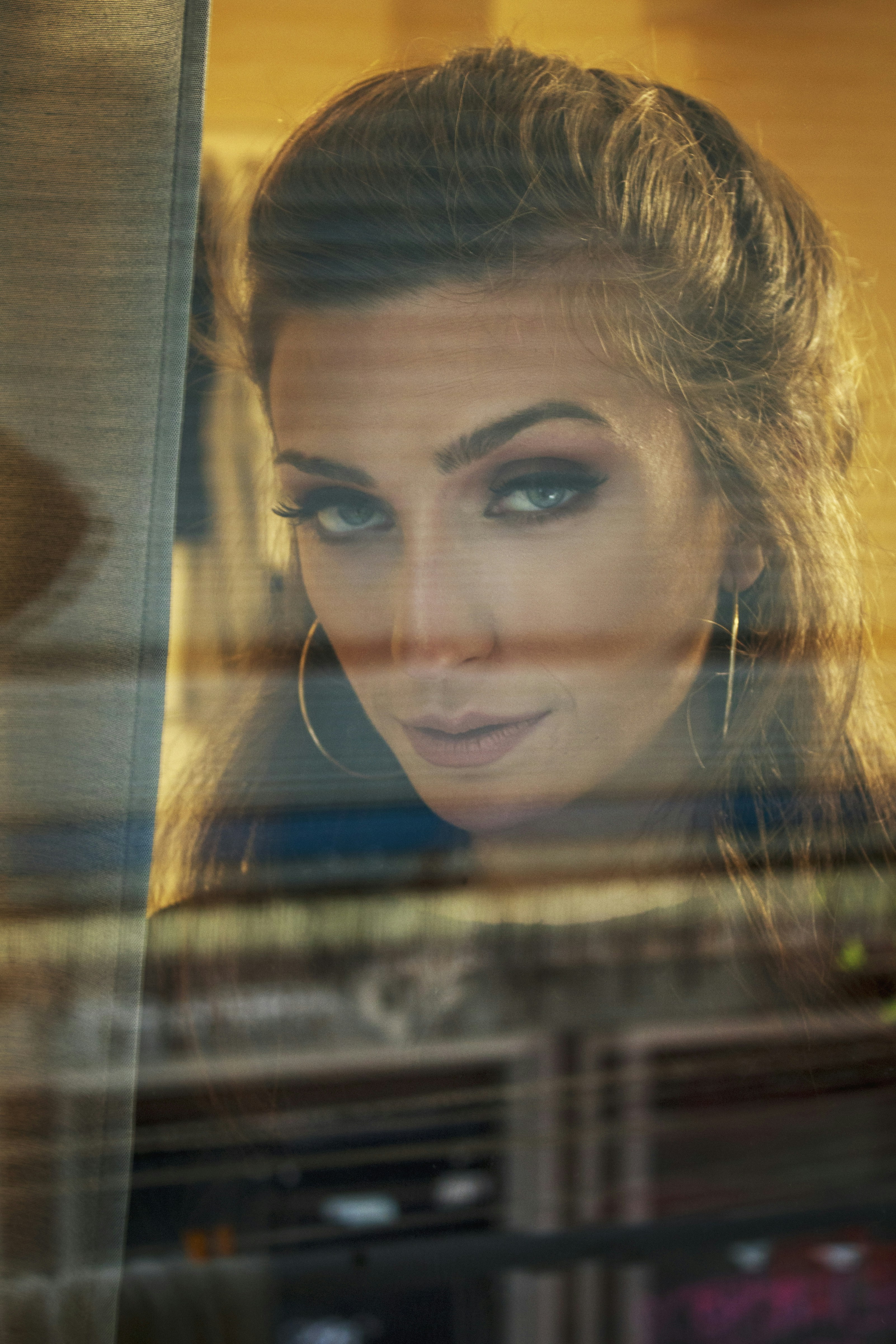 Womans face on glass window photo – Free Female Image on Unsplash