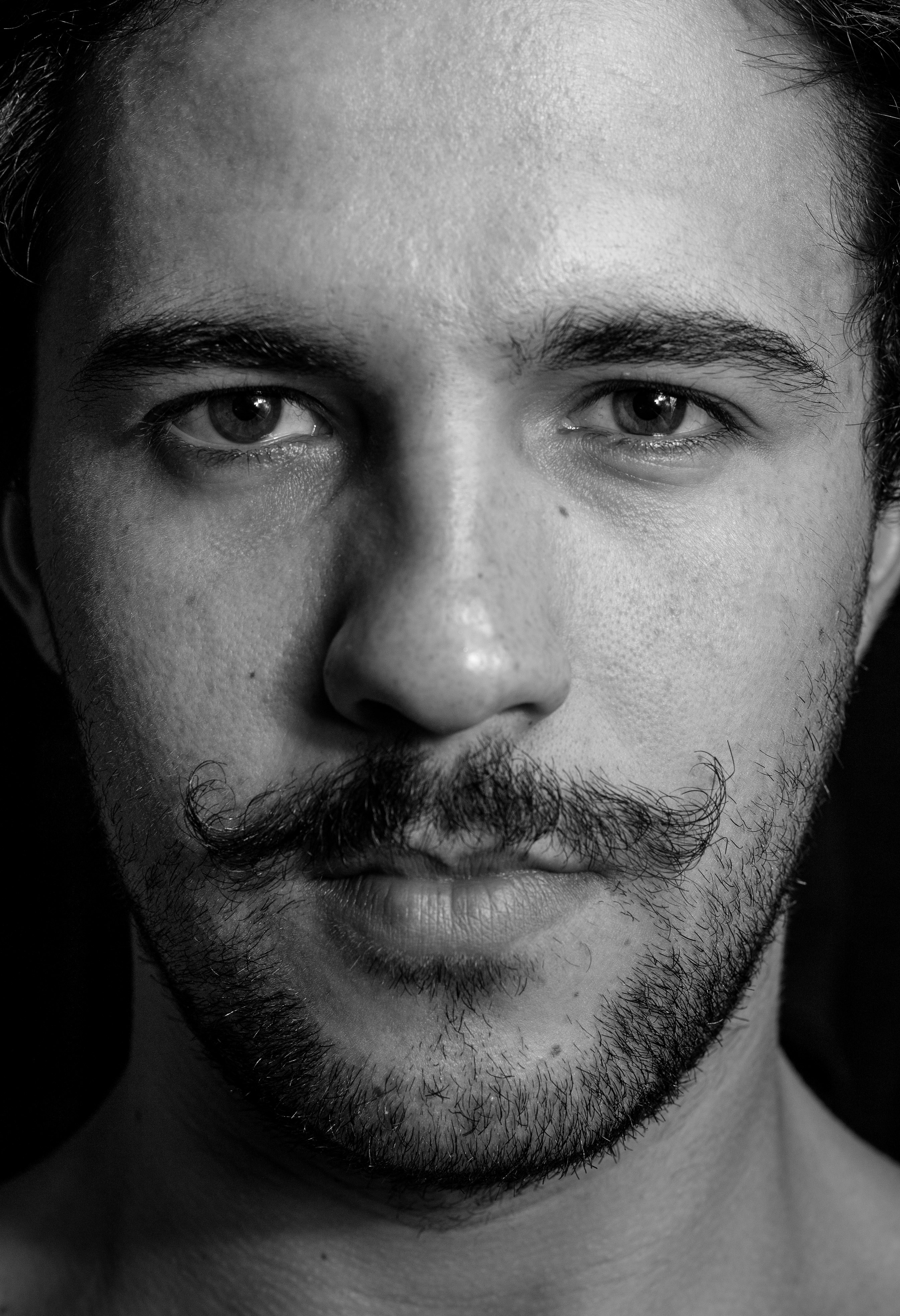Mans face in grayscale photo – Free Grey Image on Unsplash