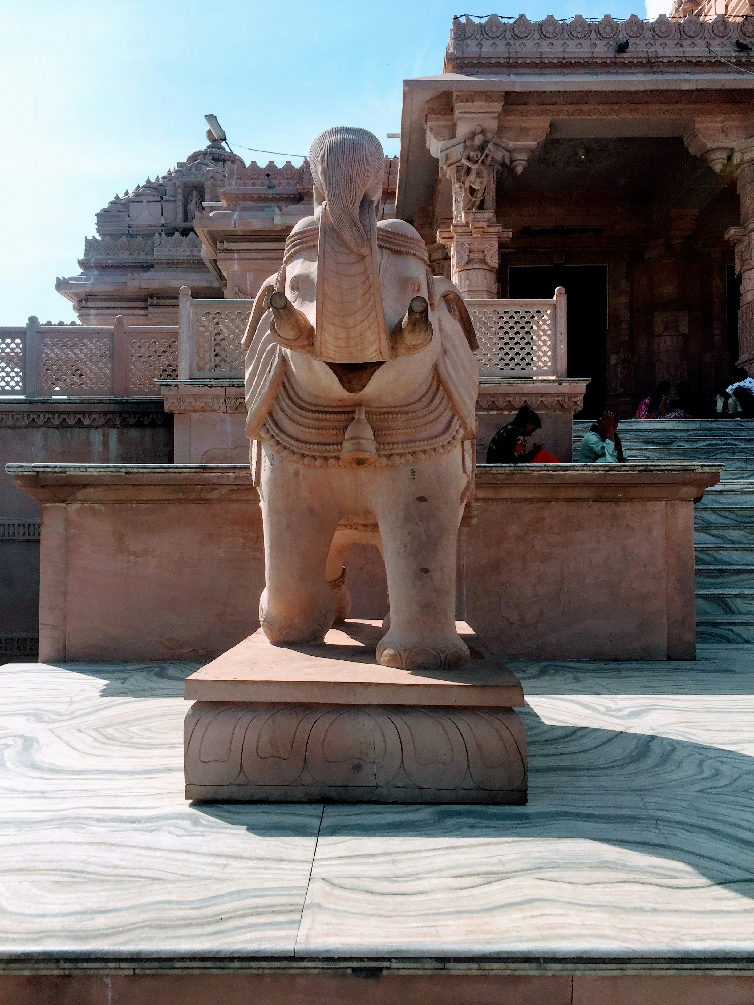 Stone Sentinel at the Temple Courtyard