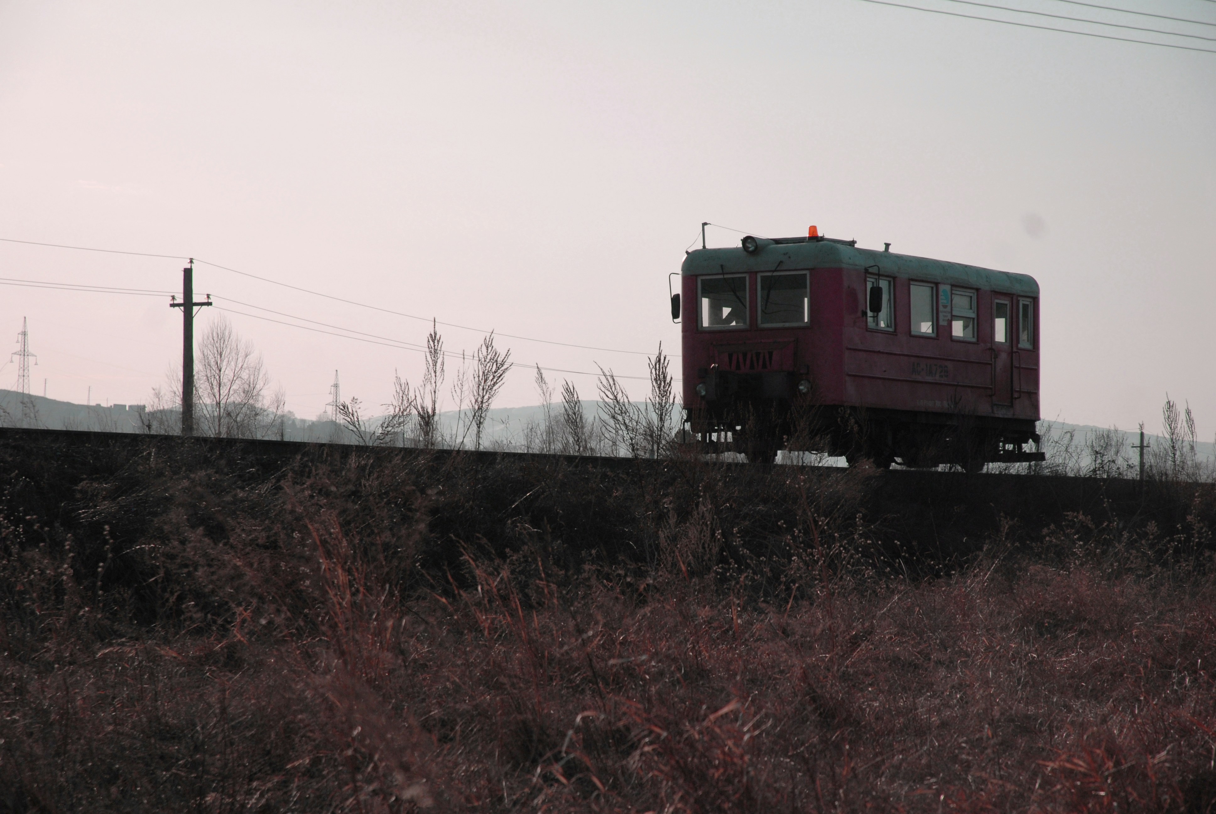The Vintage Journey: A Train's Solitary Path