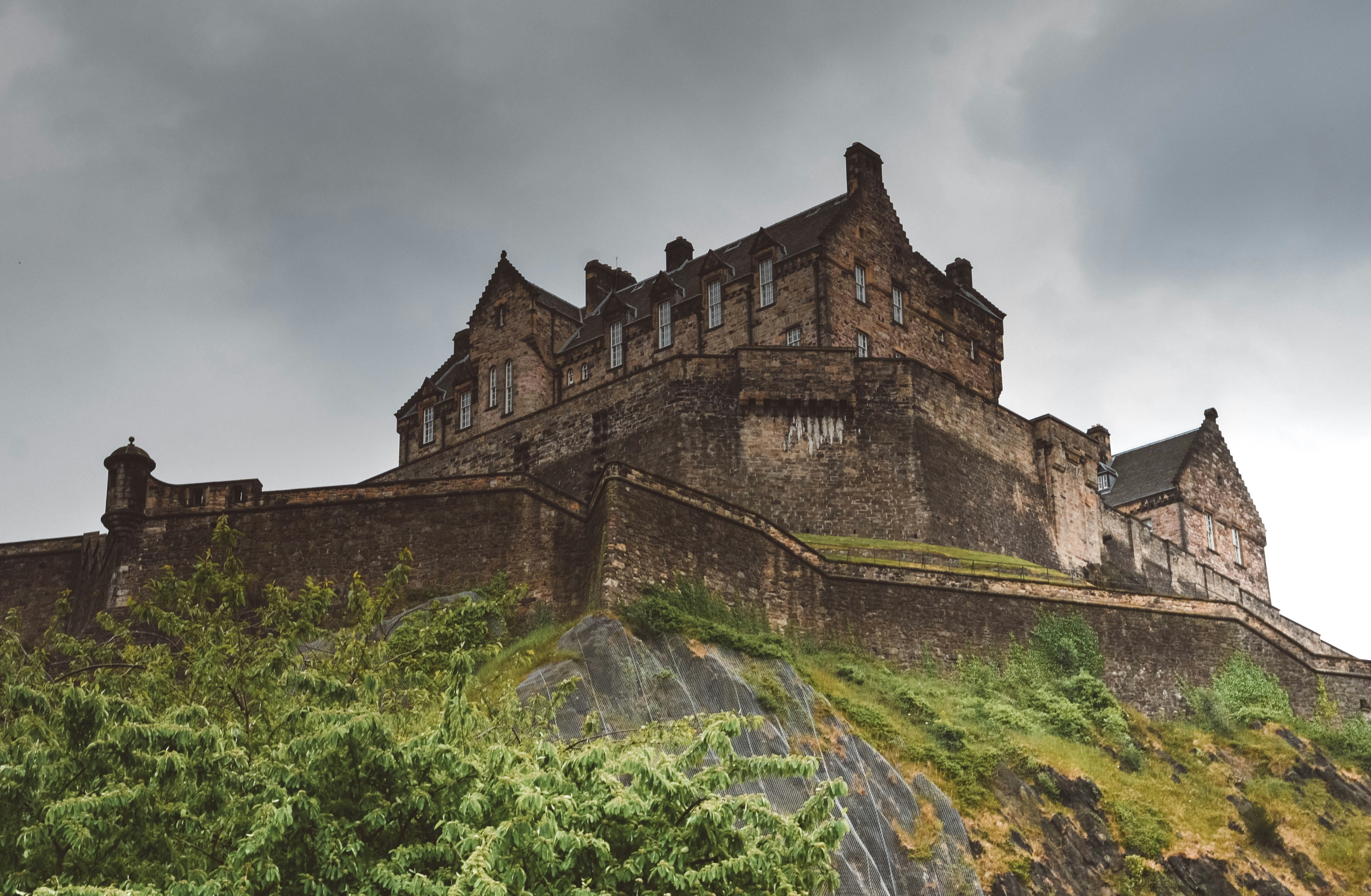 Brown concrete castle under cloudy sky during daytime photo – Free ...