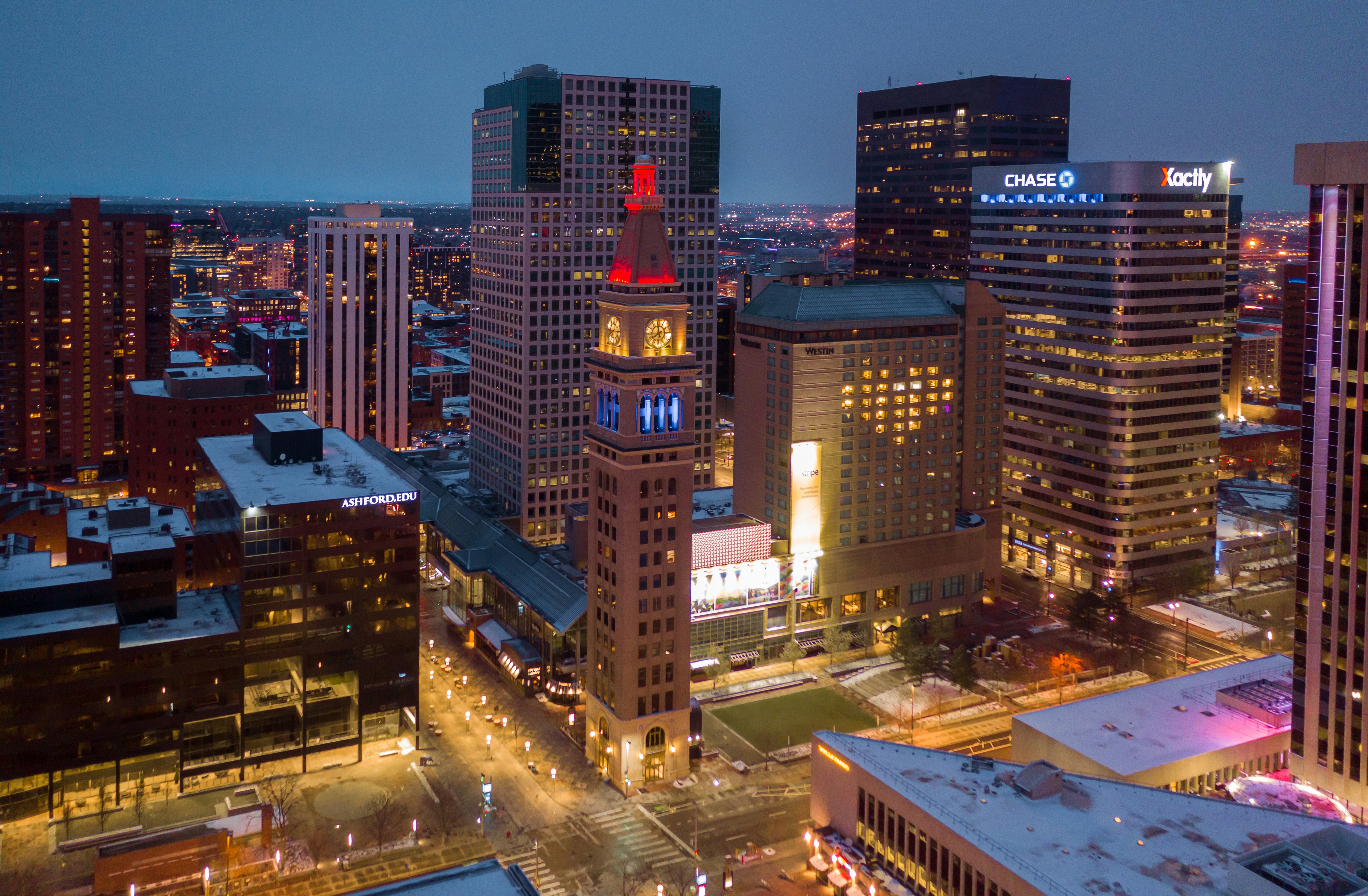 High rise buildings during night time photo – Free Denver Image on Unsplash