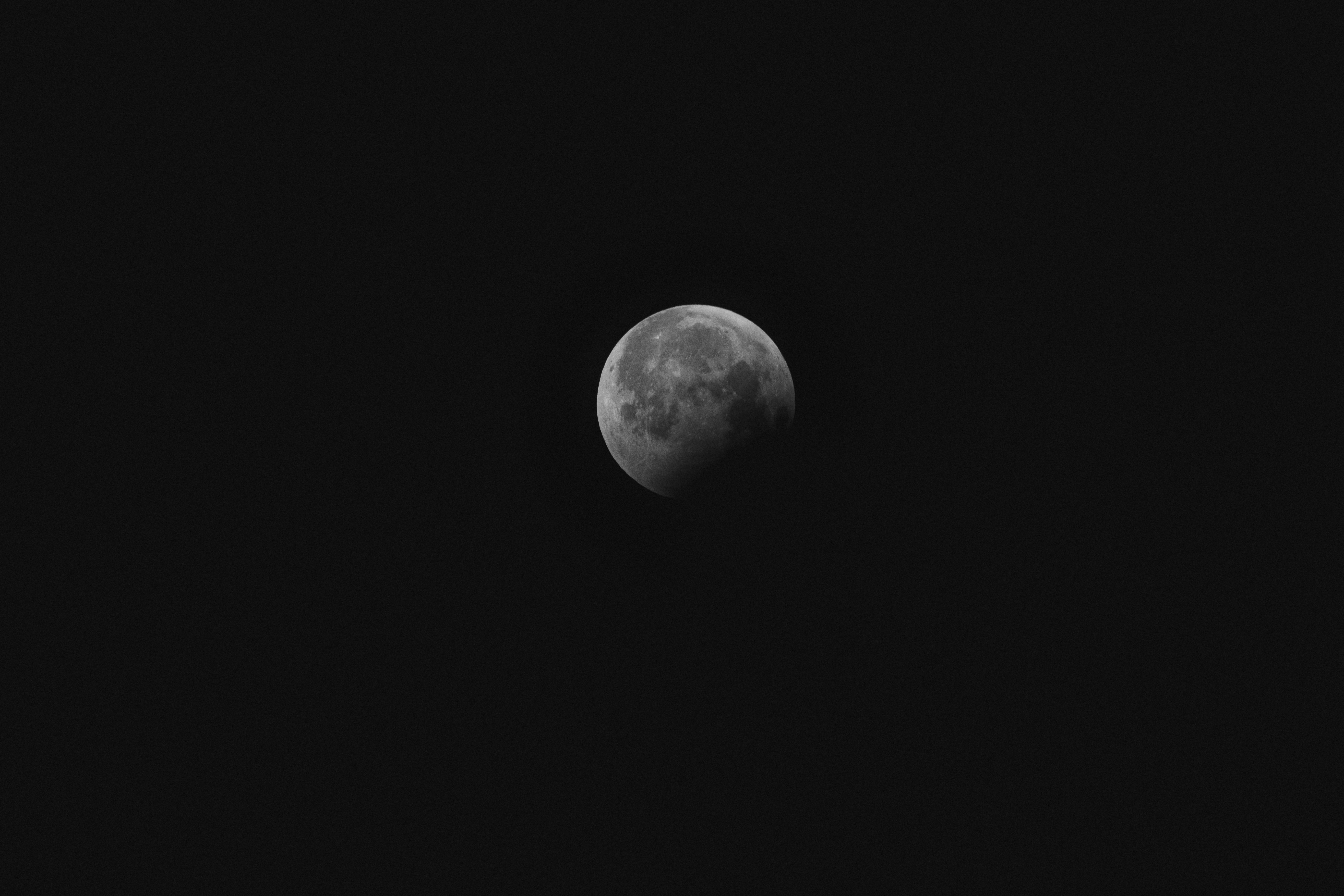 Grayscale photo of full moon photo – Free Grey Image on Unsplash