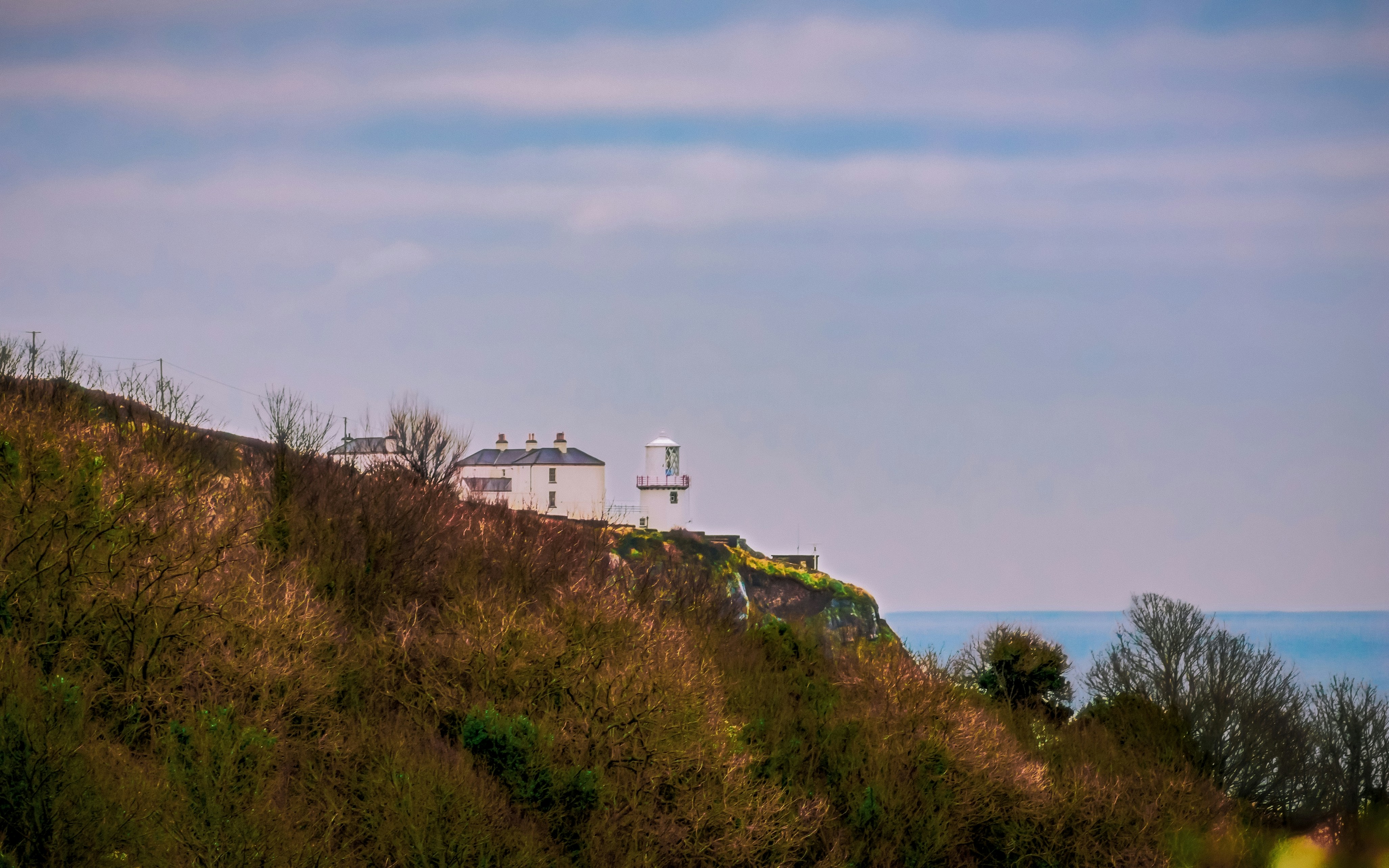 Blackhead Lighthouse, just outside Whitehead, on a very cold winter's day.