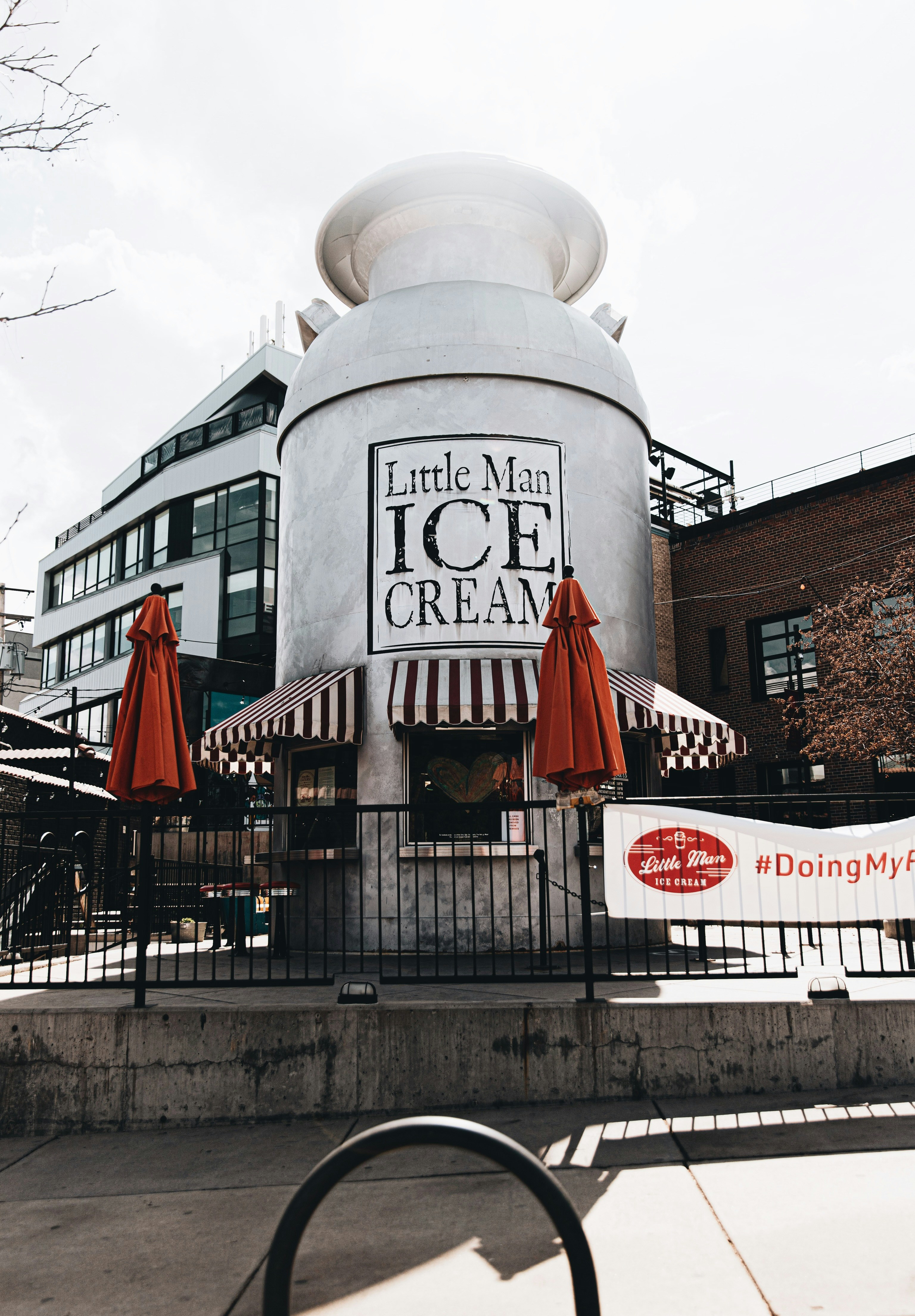 Concrete Confection: The Giant Ice Cream Cone Dominates the Cityfront