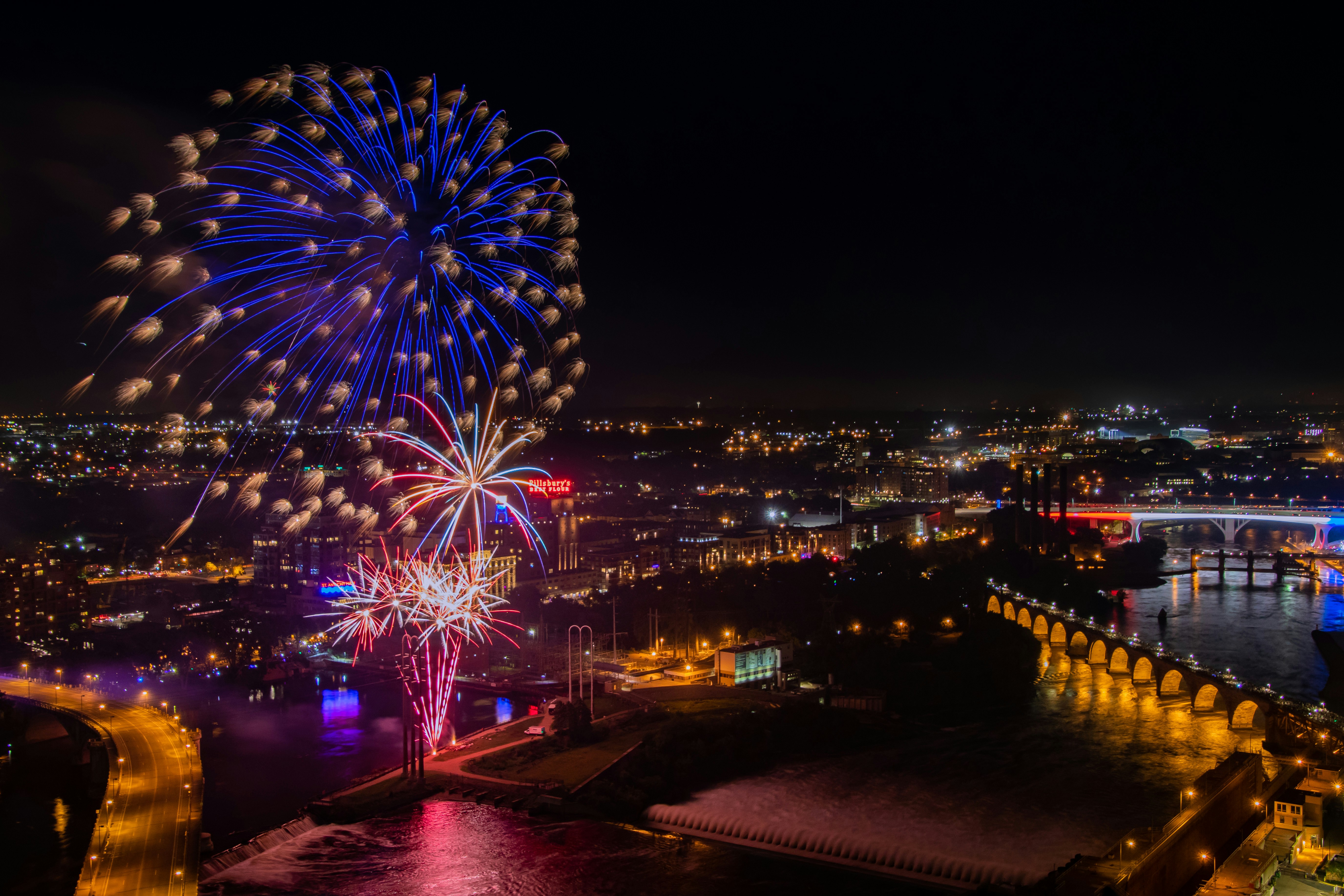 Fireworks display during night time photo – Free Minneapolis Image on ...
