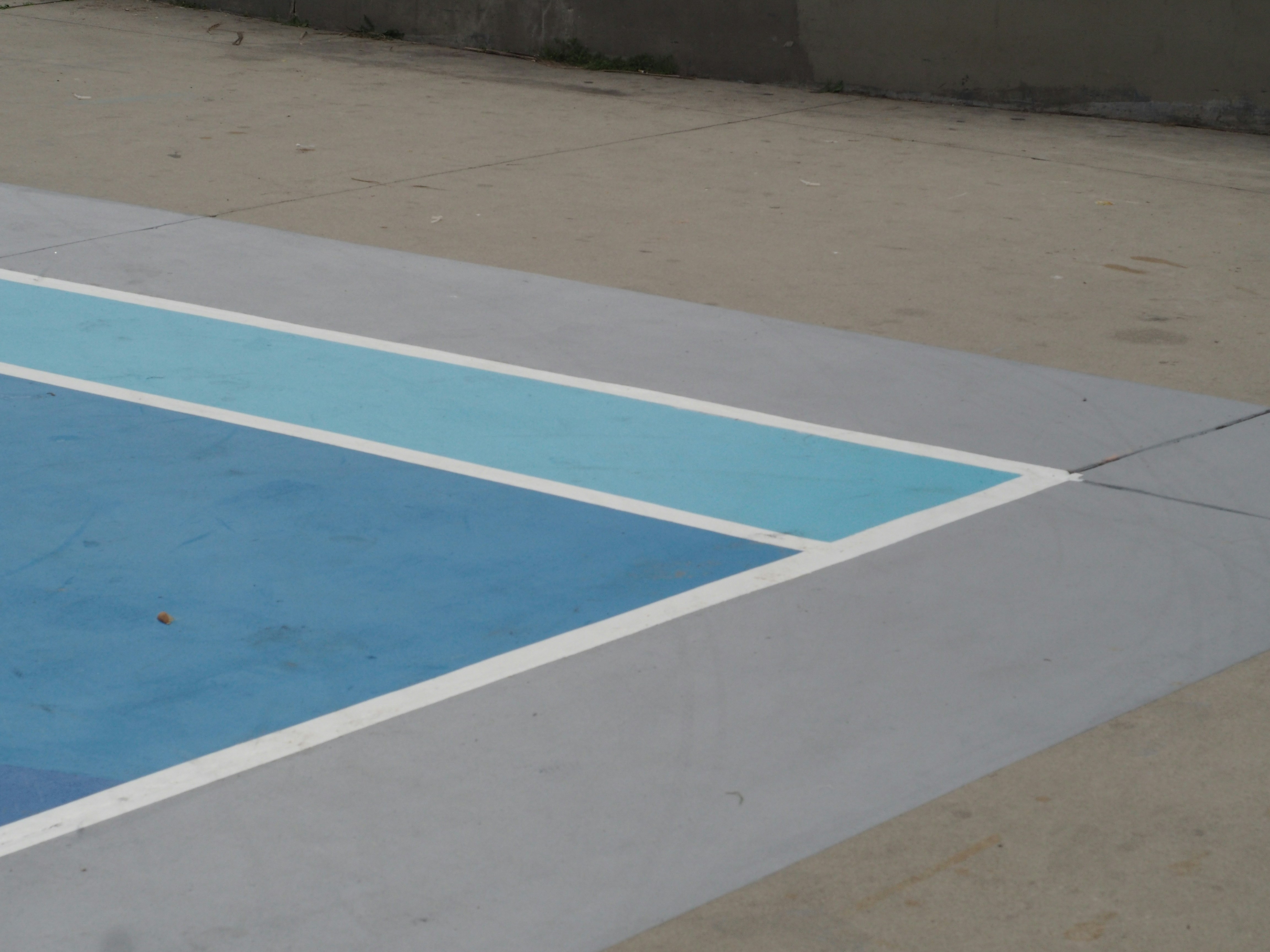 blue and white basketball court