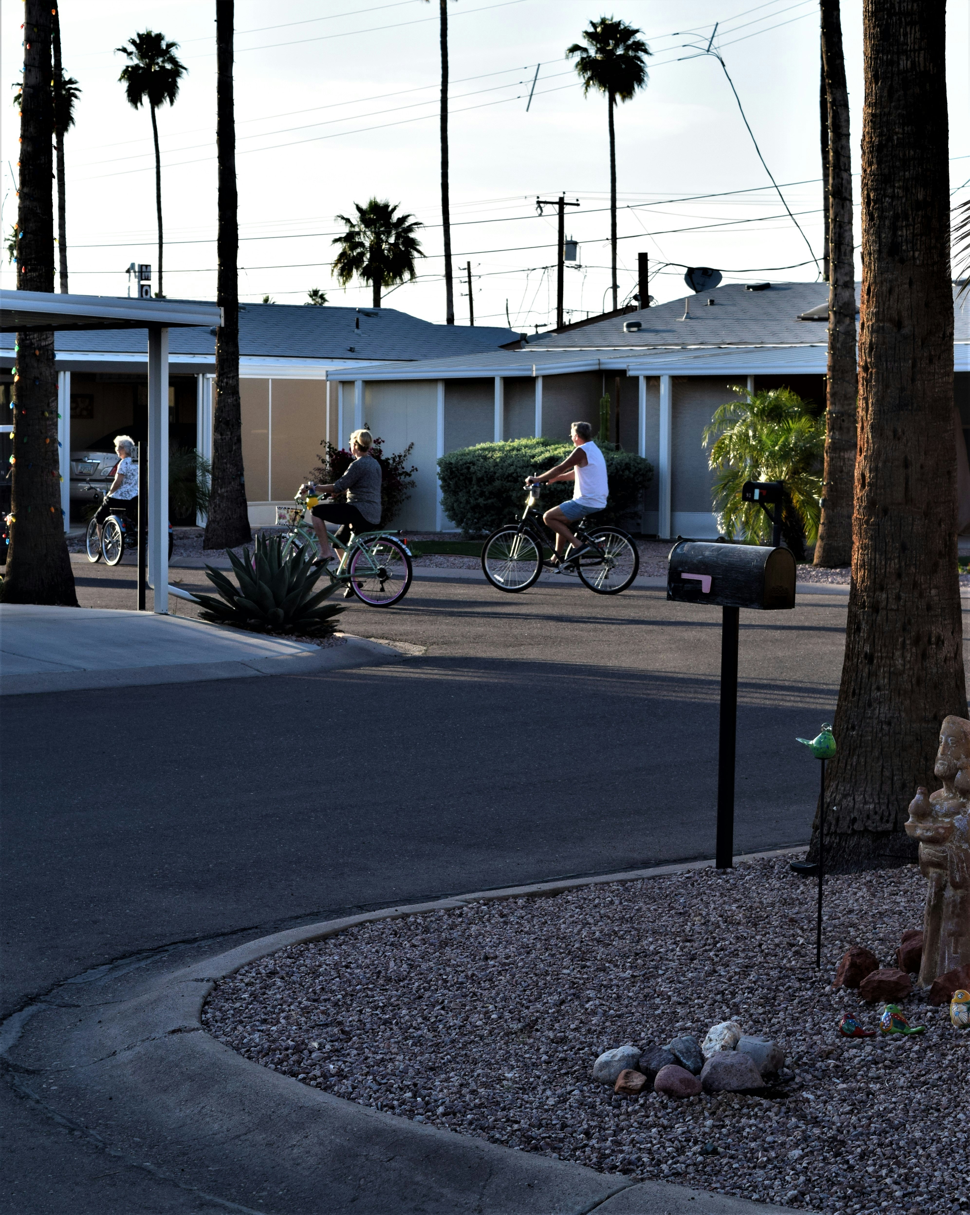 Residents on bike ride
