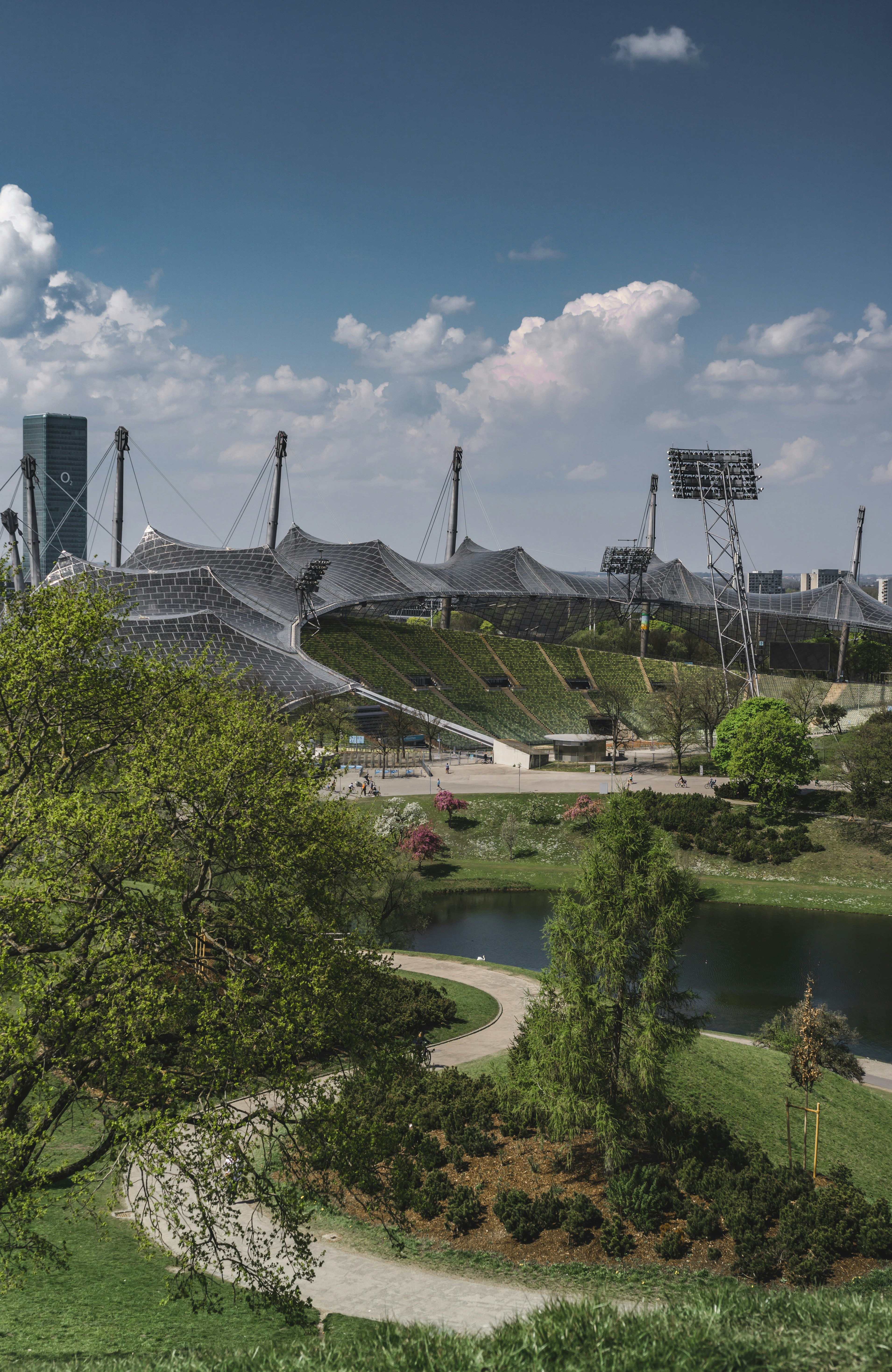 Urban Stadium Lines Meet Serene Park: A Day at the Riverside