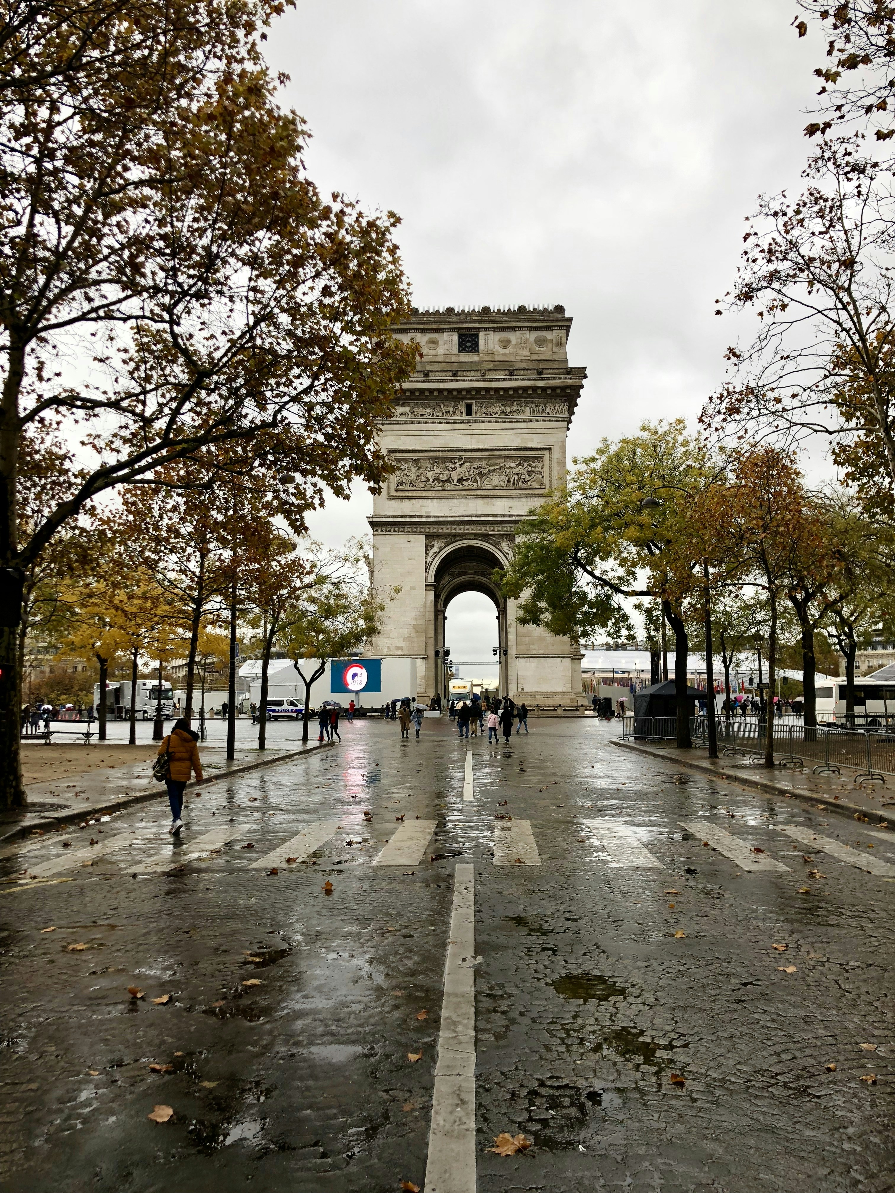 Arc of Momentum: Fall Street in Front of the Arc de Triomphe