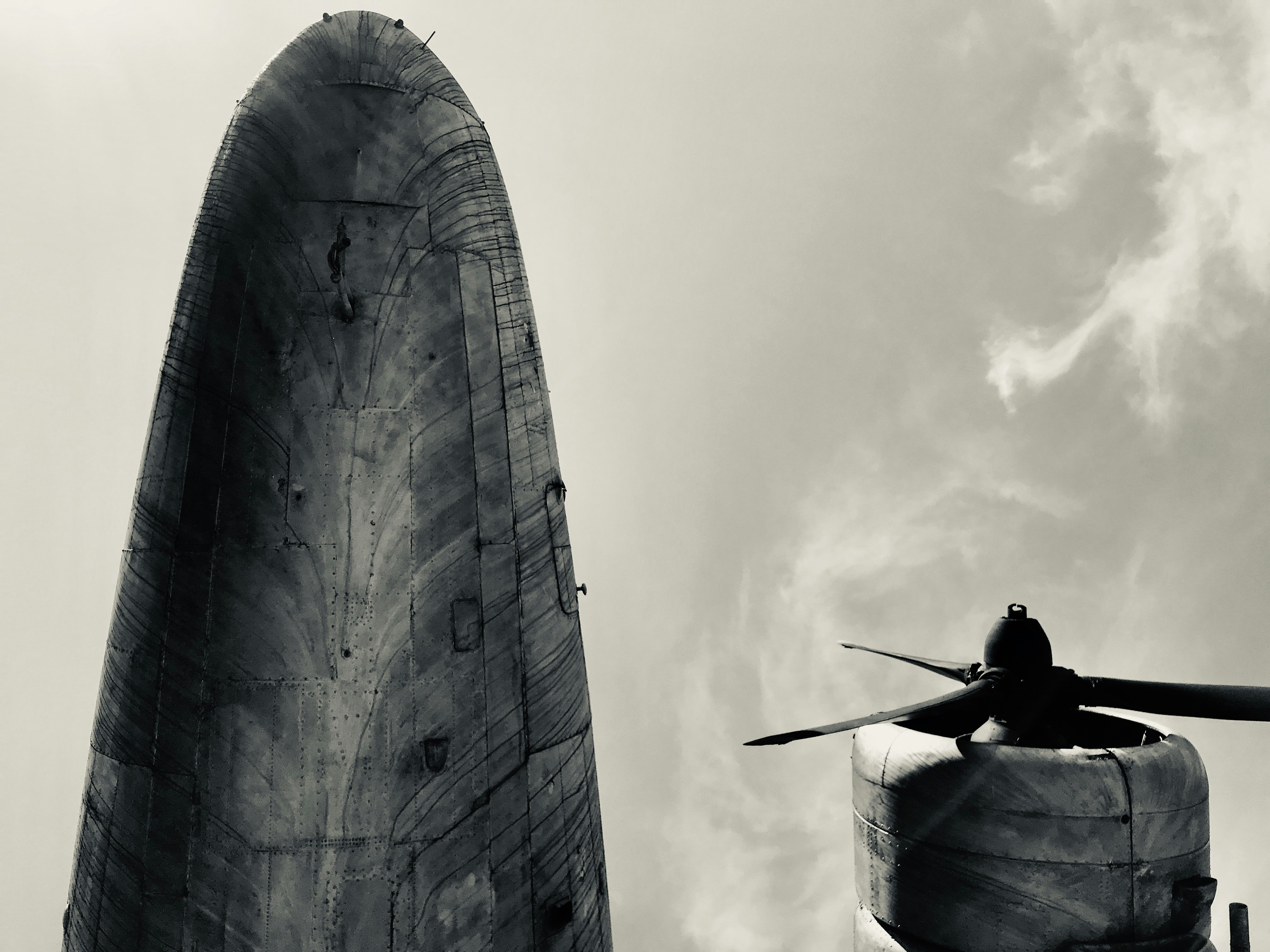 Sepia Monolith and Rotor: Industrial Geometry in Focus