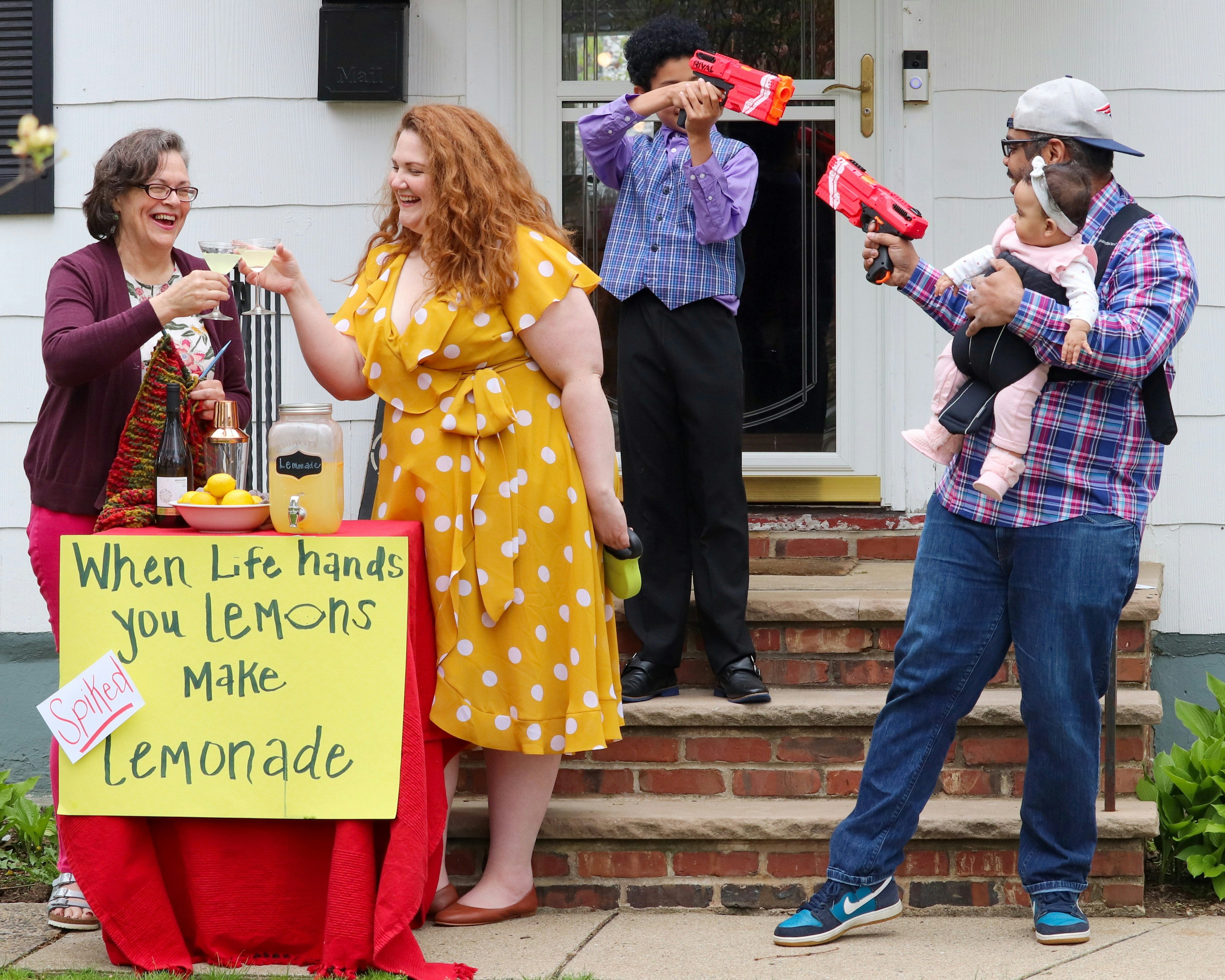 Lemonade Stand Laughter: A Porch-Side Celebration