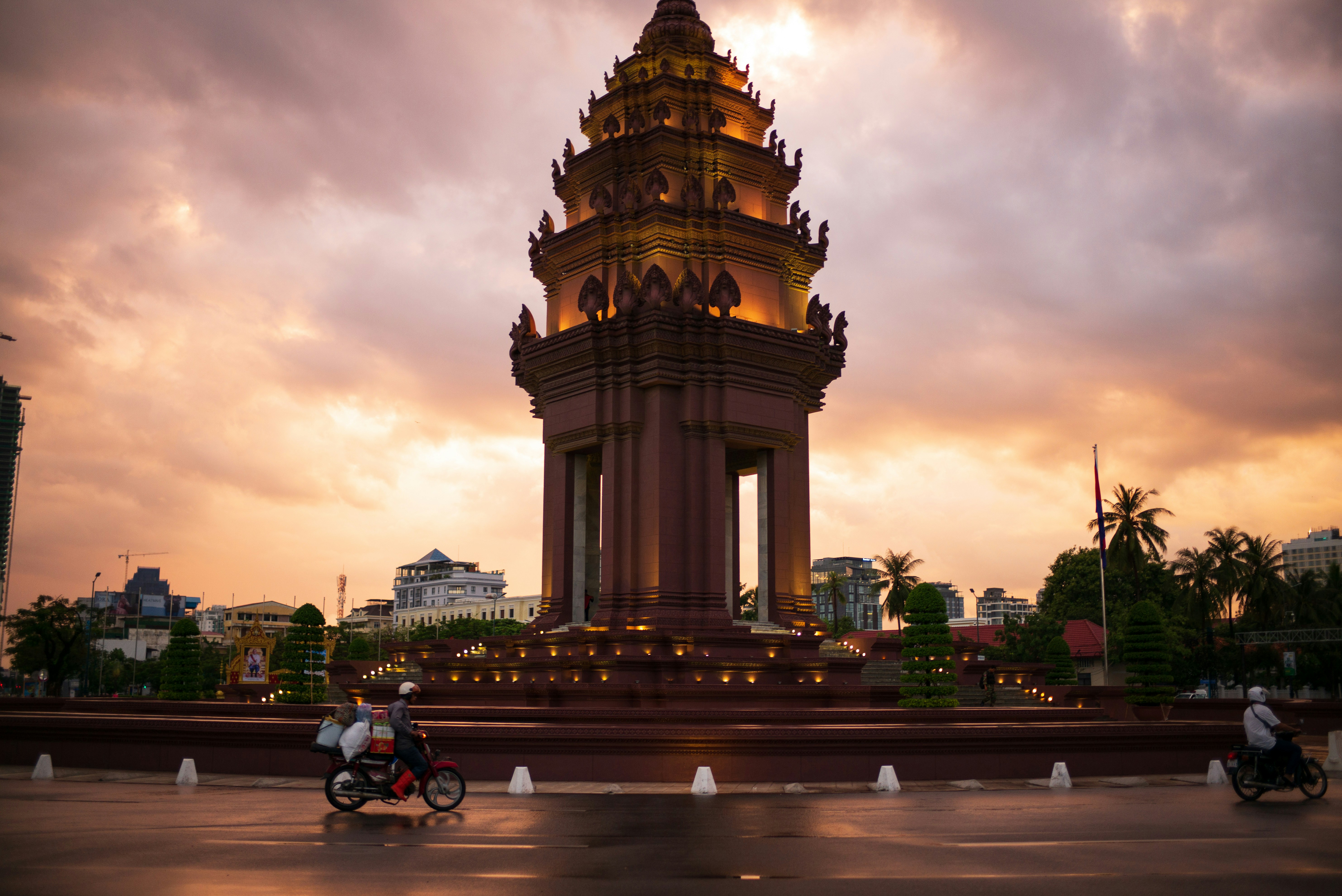 Starlit Tower in a Bronze Sunset