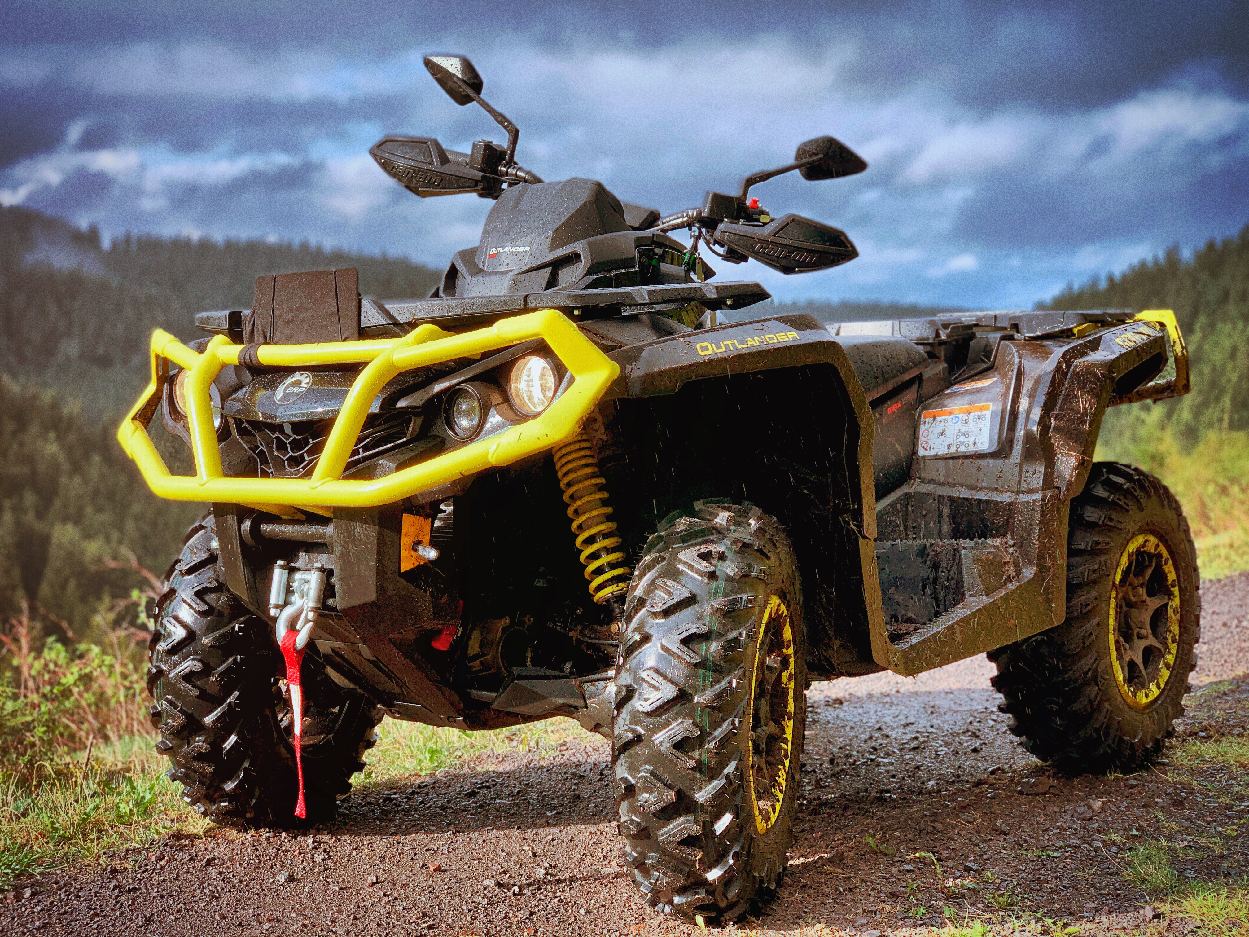 Yellow and black atv on brown dirt ground during daytime photo – Free ...