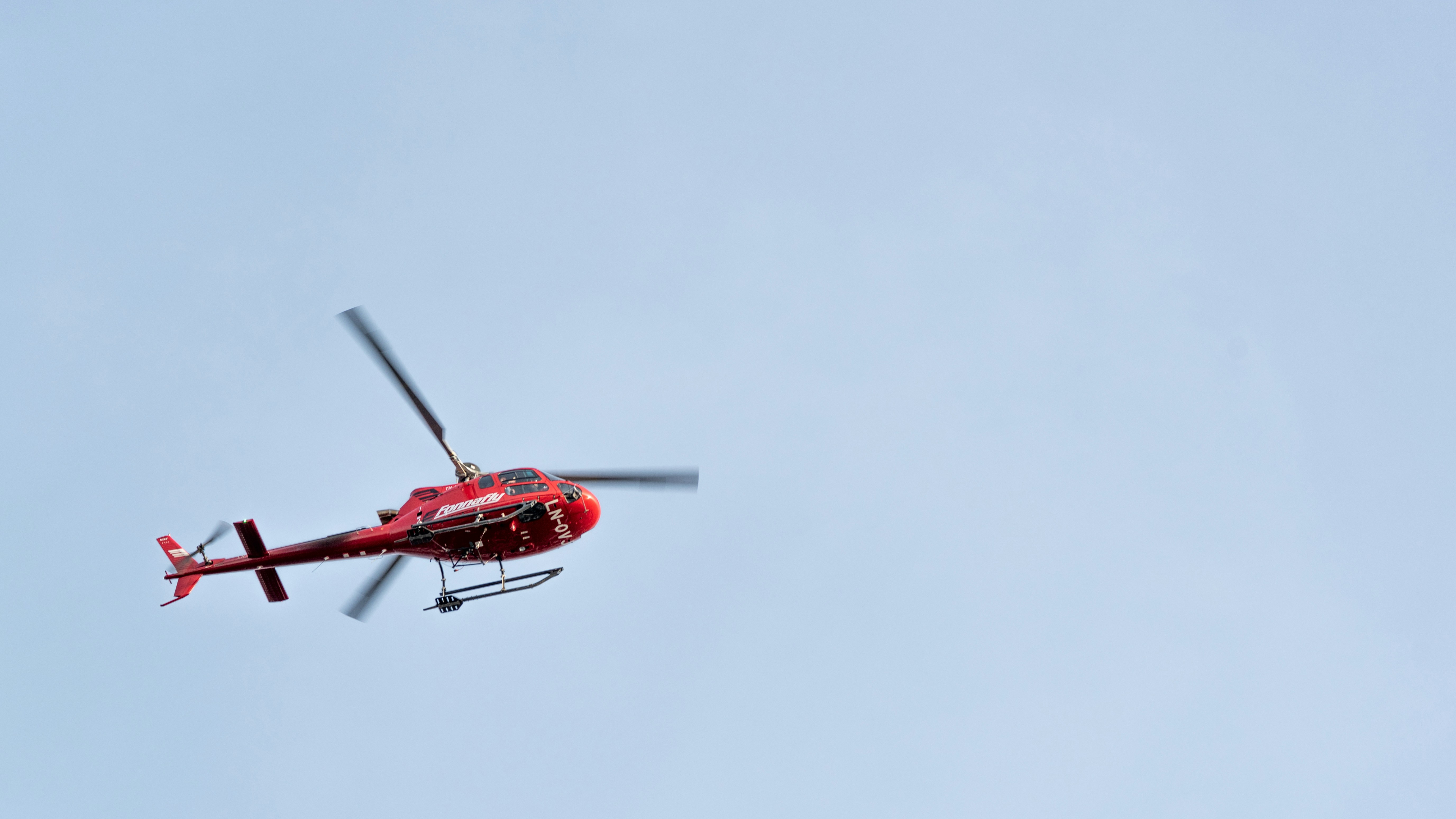 Red And Black Helicopter