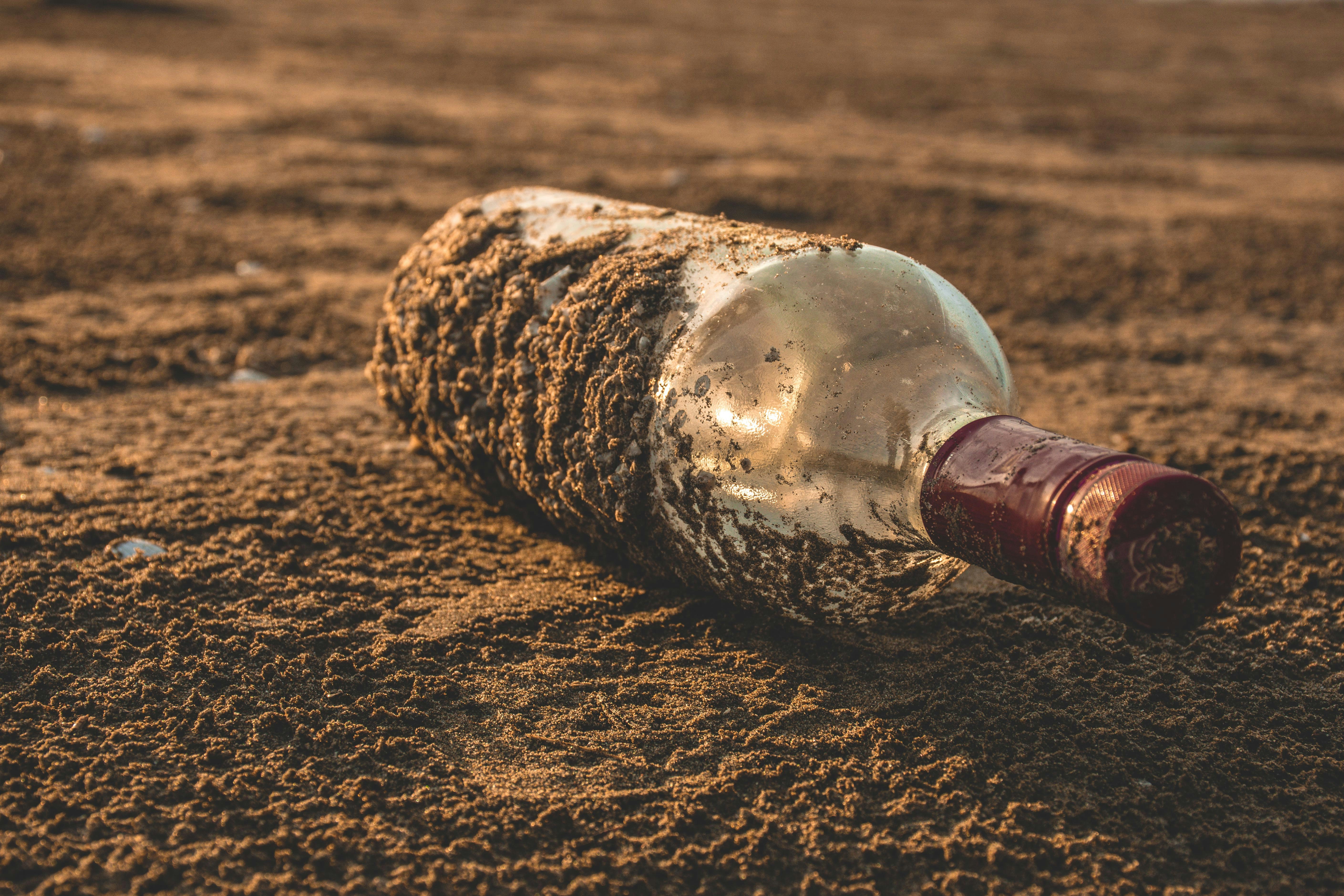 bottle on beach