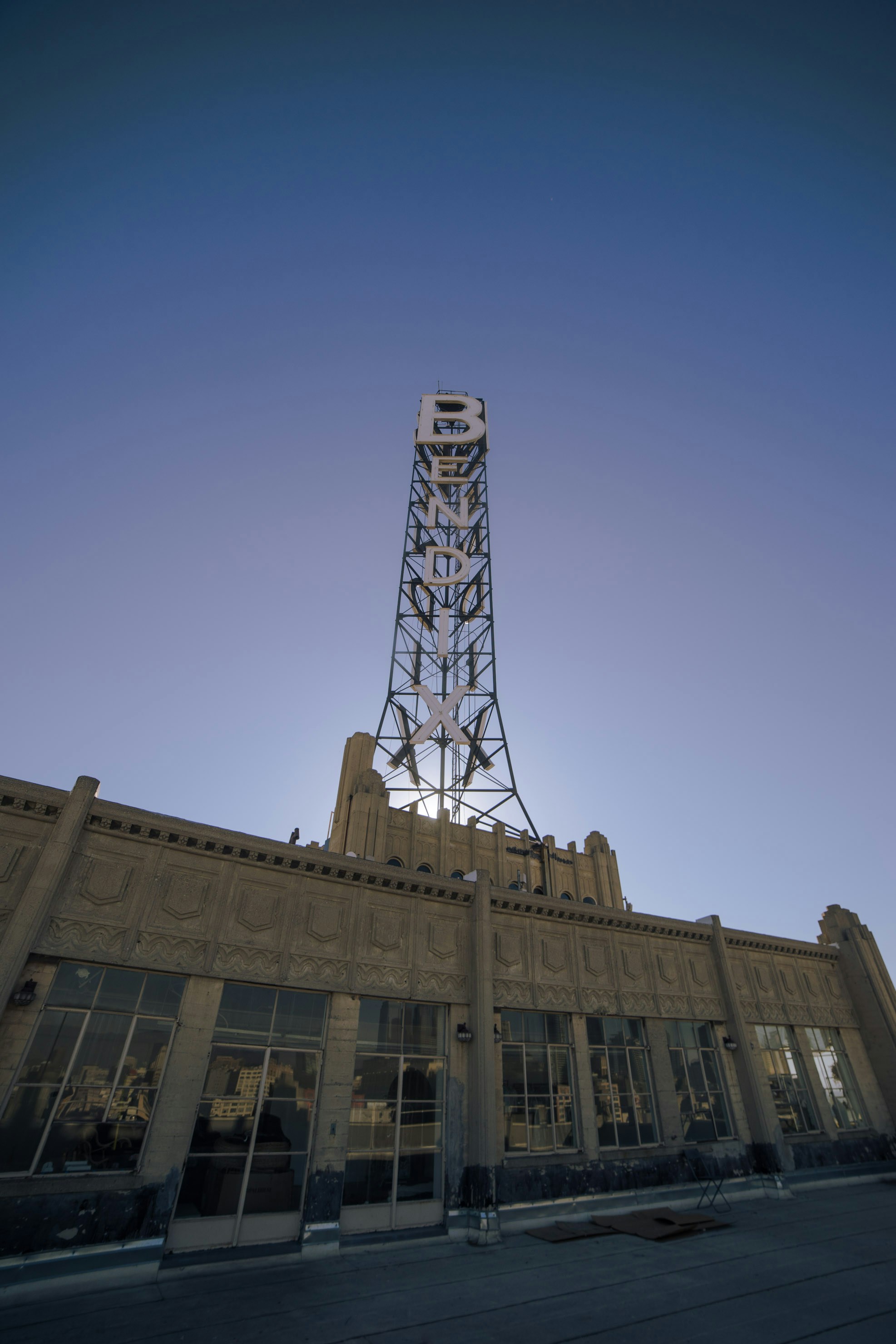 Towering Signage over a Retro-Style Building