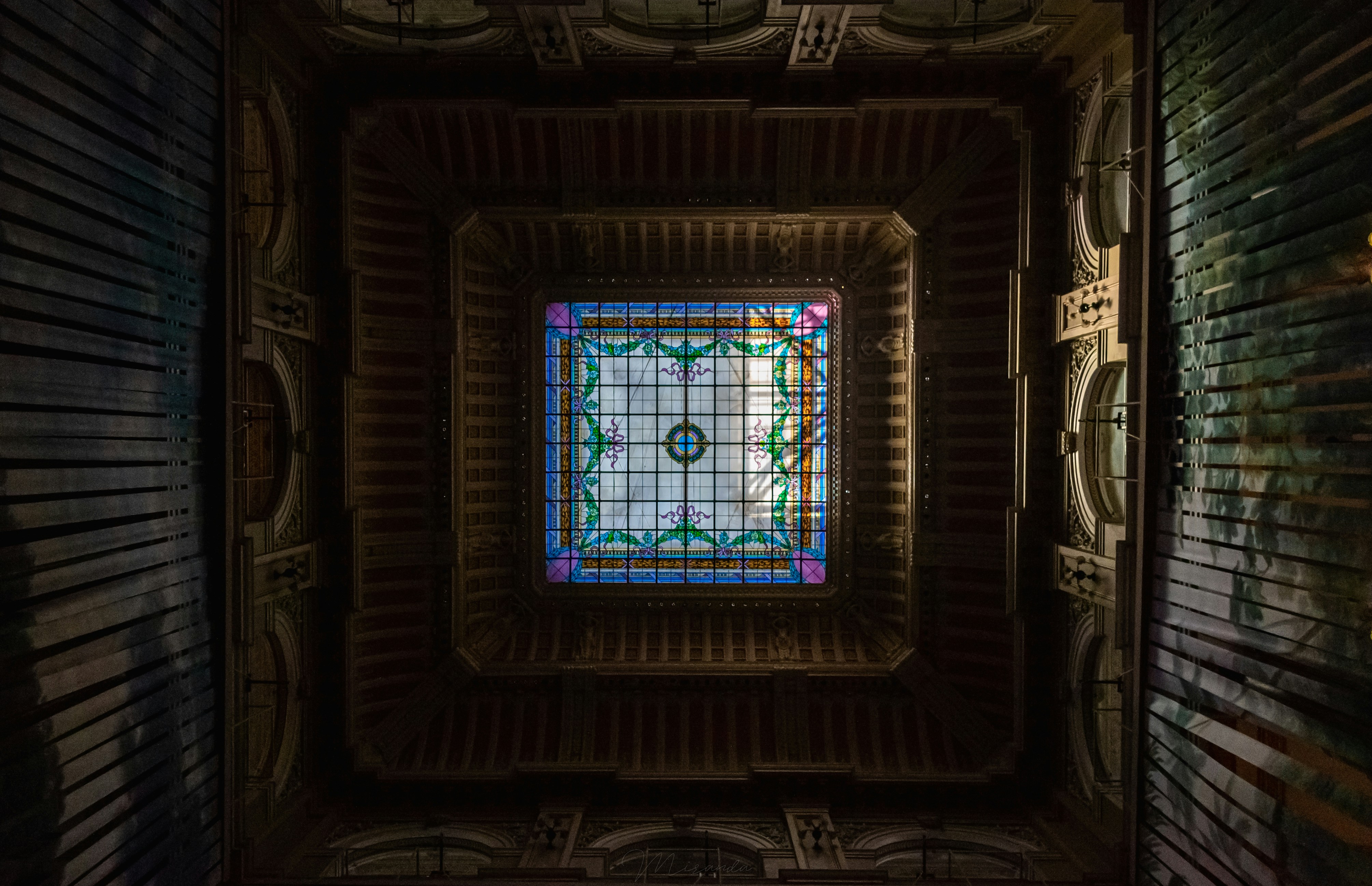 Stained Glass Summit: An Architectonic Quadro Overhead