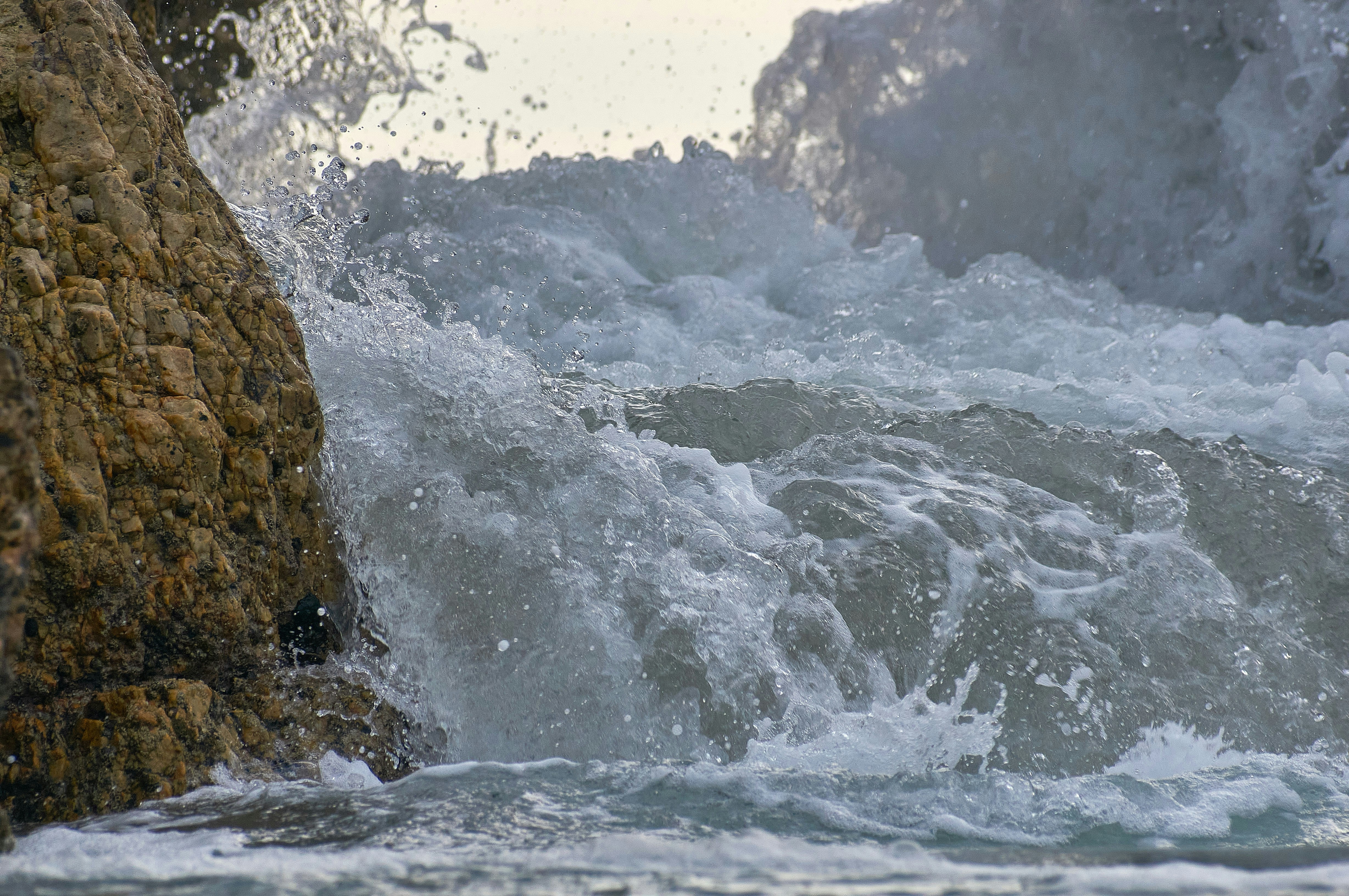 Foam Curtain at the Cliff Edge